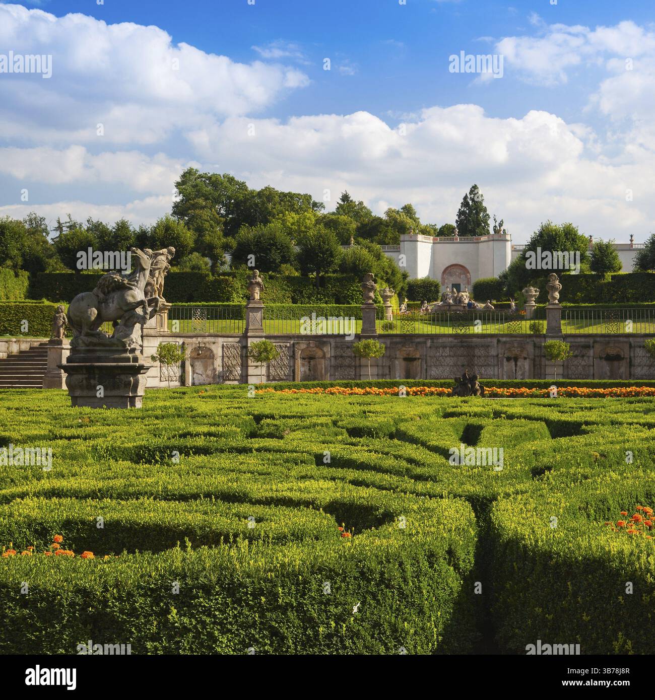 Amazing castle garden in Dobris in Czech Republic Stock Photo - Alamy