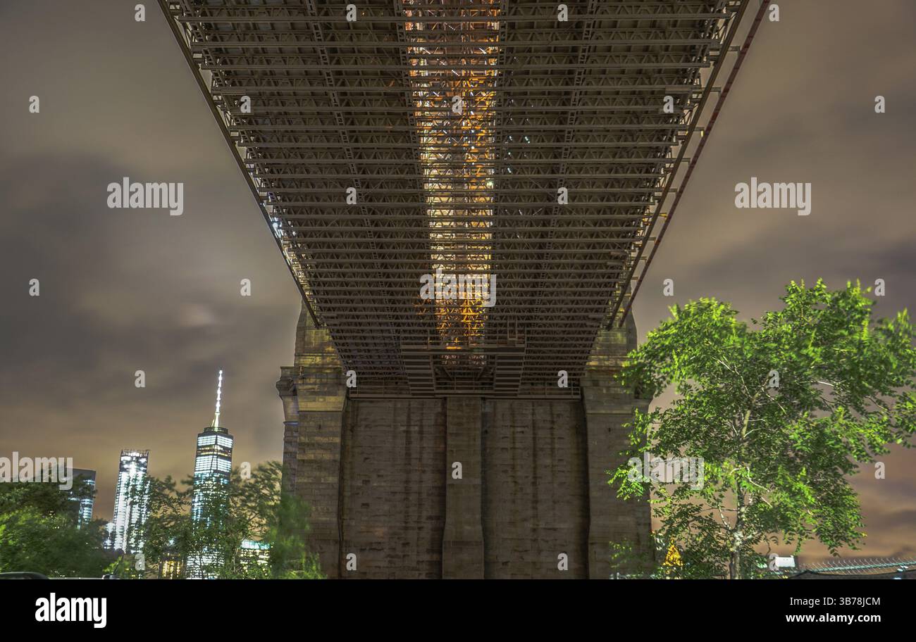 Brooklyn Bridge bridge girder. Shooting Location: New York, Manhattan ...