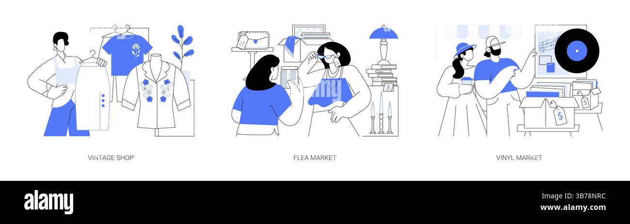 Vintage second hand goods Stock Vector Images - Alamy