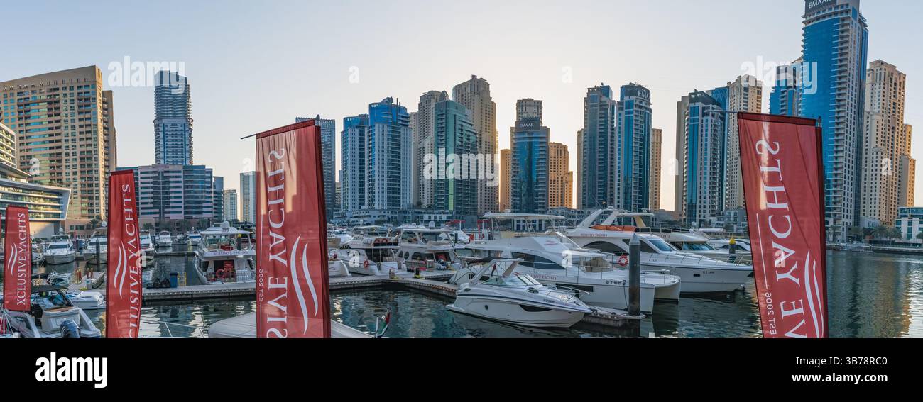 Dubai marina cityscape featuring hi-res stock photography and images ...