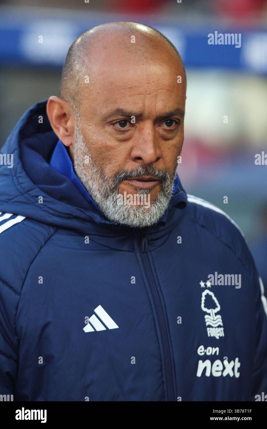 LONDON, UK - 5th May 2025: Nottingham Forest Head Coach Nuno Espirito ...