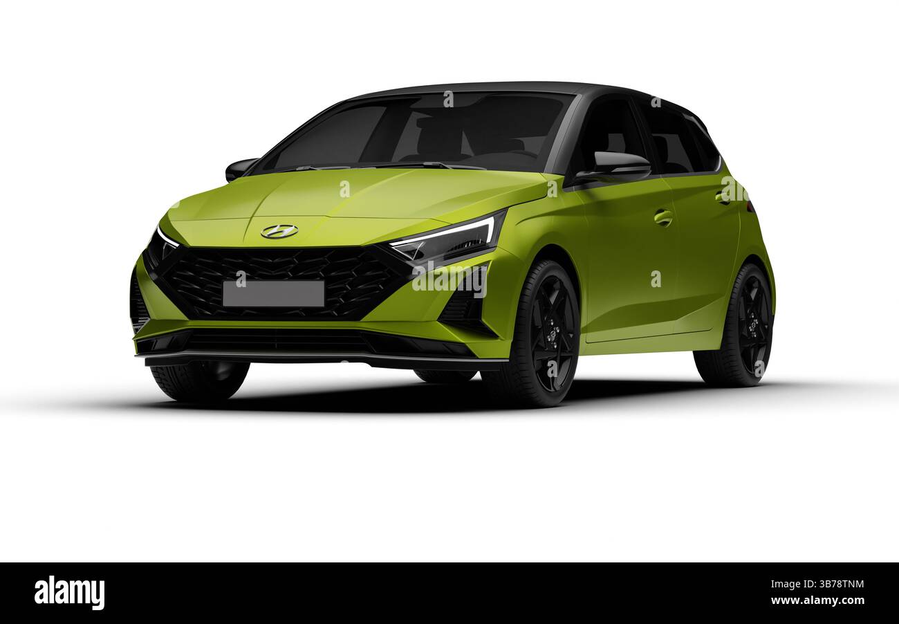 Izmir, Turkey - May 4 2025: Front left three-quarter angle of Hyundai ...