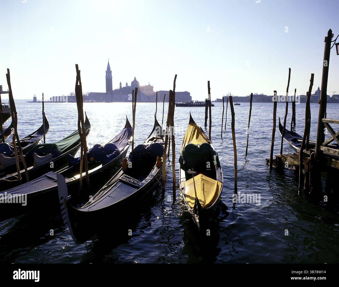 Piazetta, with a view of the lagoon, the gondola and Santa Maria ...