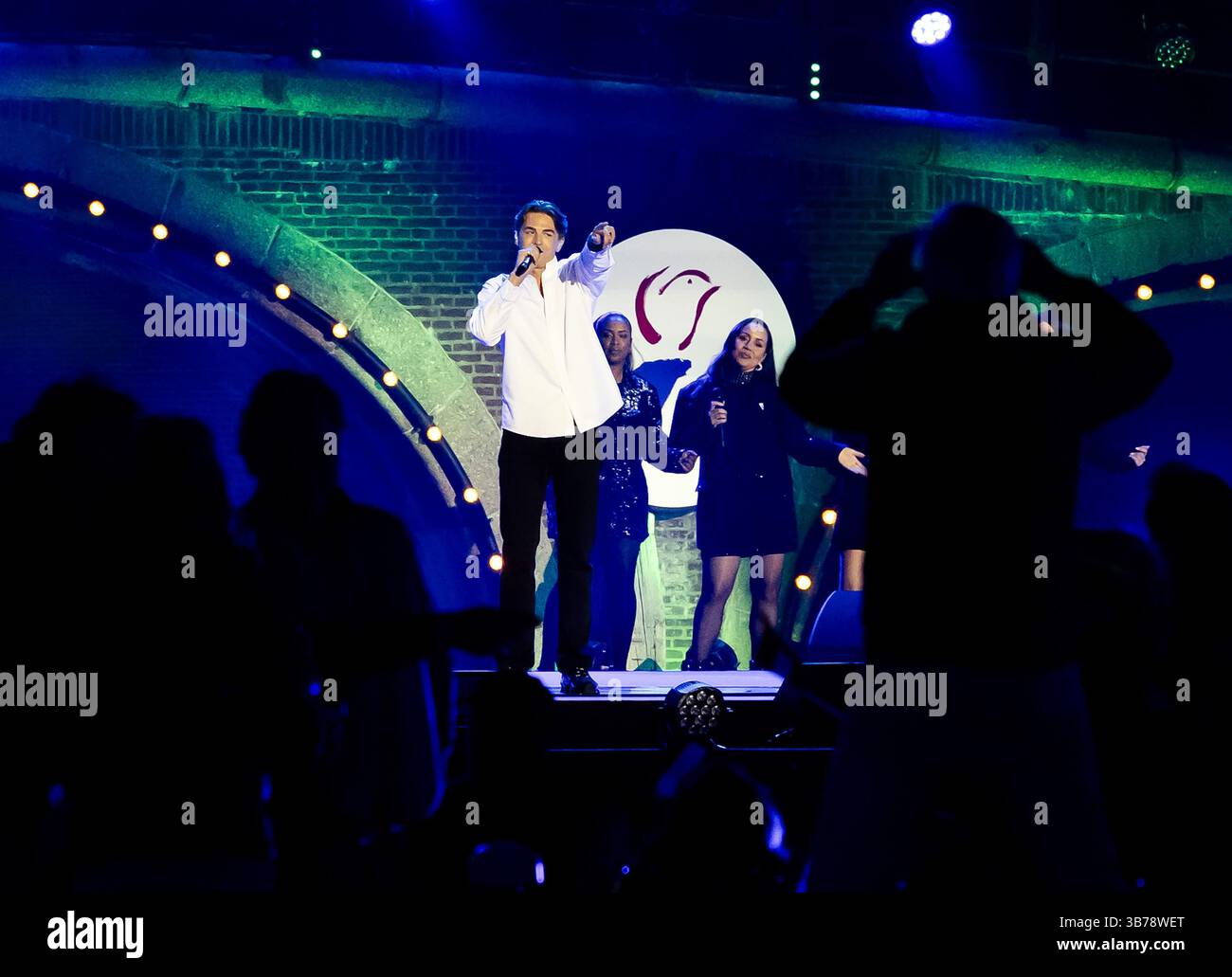 AMSTERDAM - Antoon during the May 5 concert on the Amstel River in ...