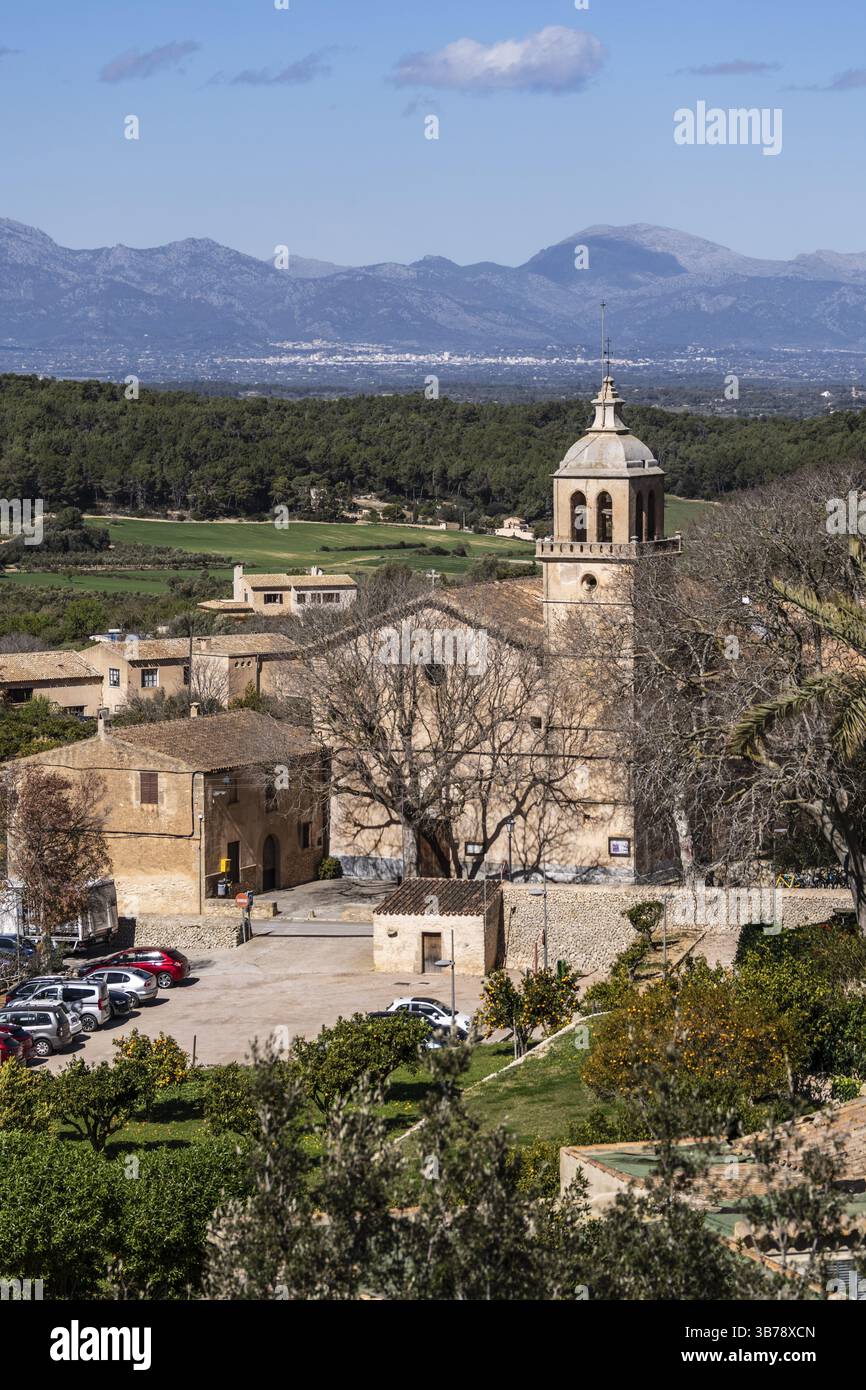 Town of Randa, parish church of the Immaculate Conception and Ramon ...