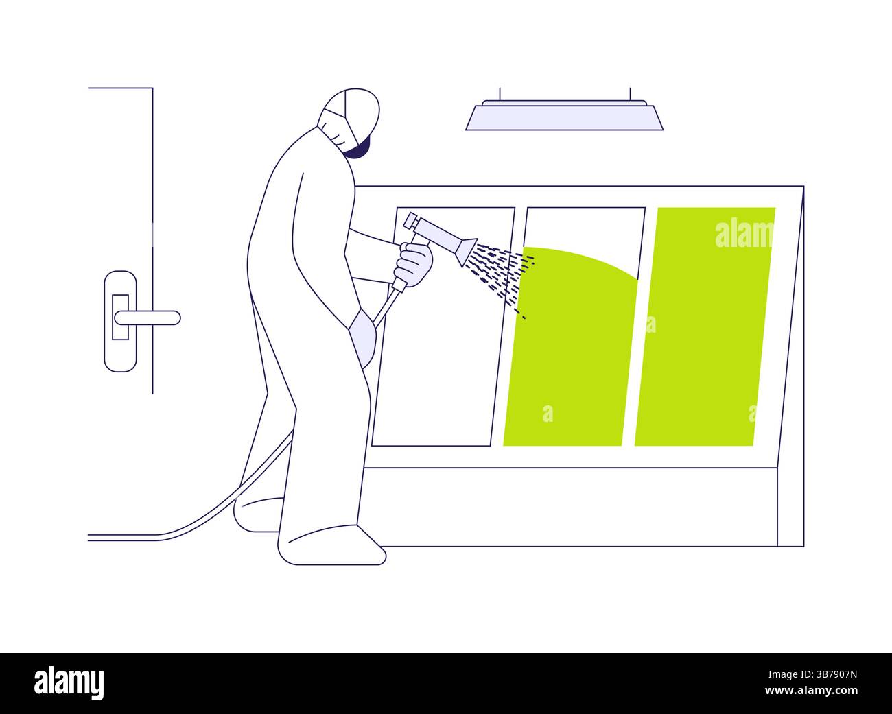 Door painting abstract concept vector illustration Stock Vector Image ...