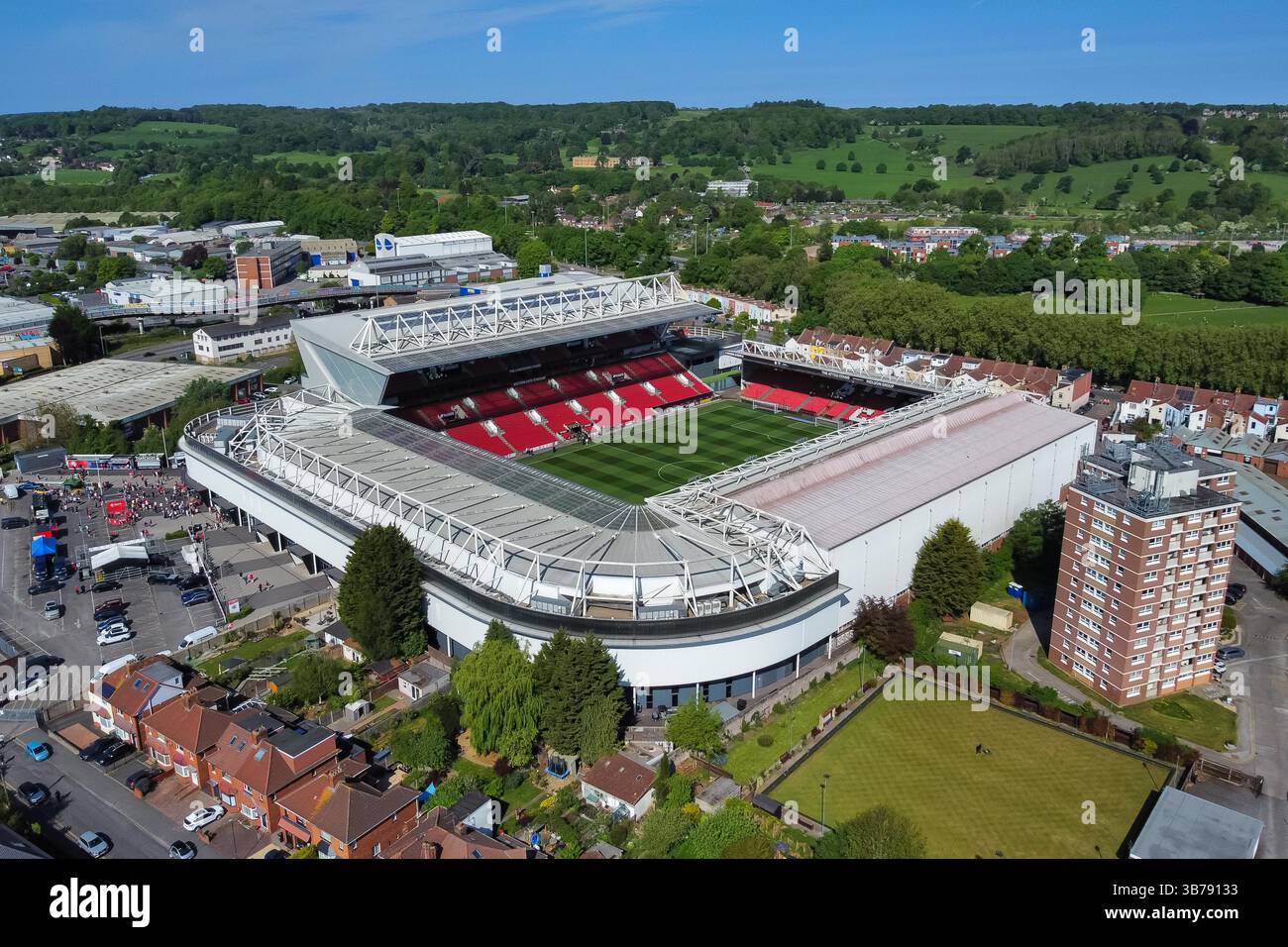 General Aerial view of Ashton Gate stadium home of English Football ...