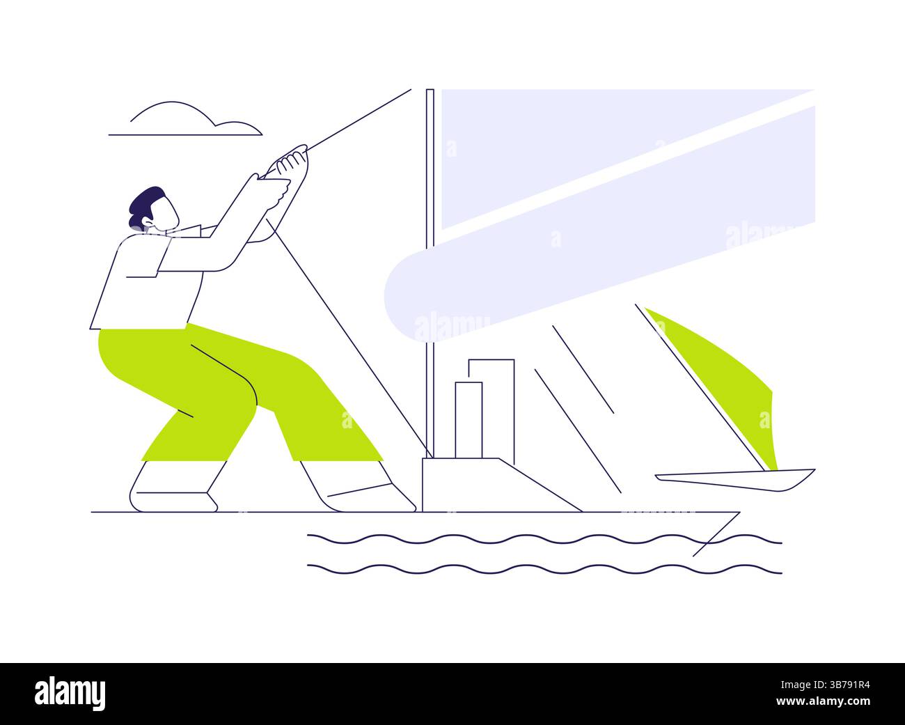 Setting a sail abstract concept vector illustration Stock Vector Image ...