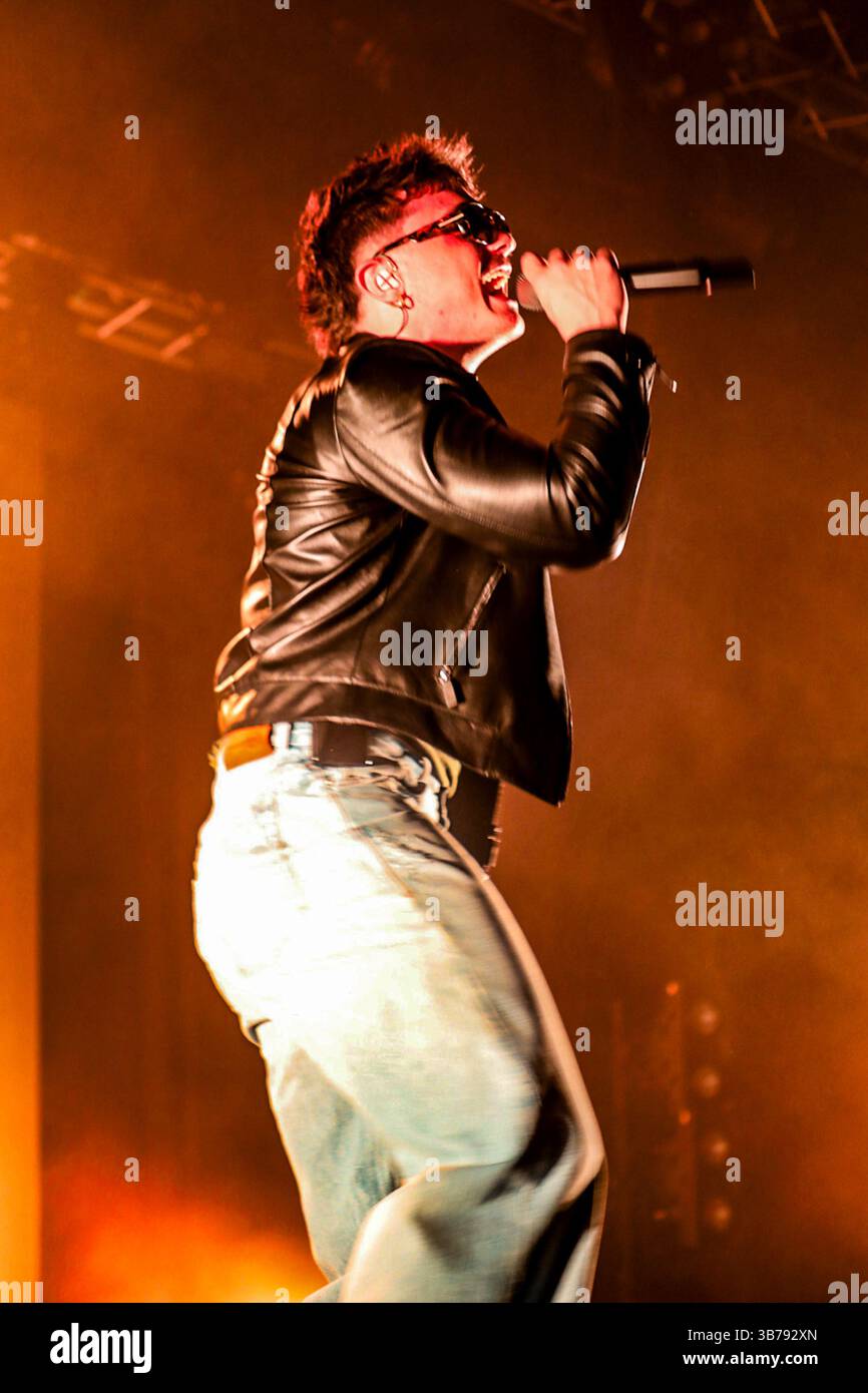 The italian singer OLLY during the concert in Turin during the Music ...