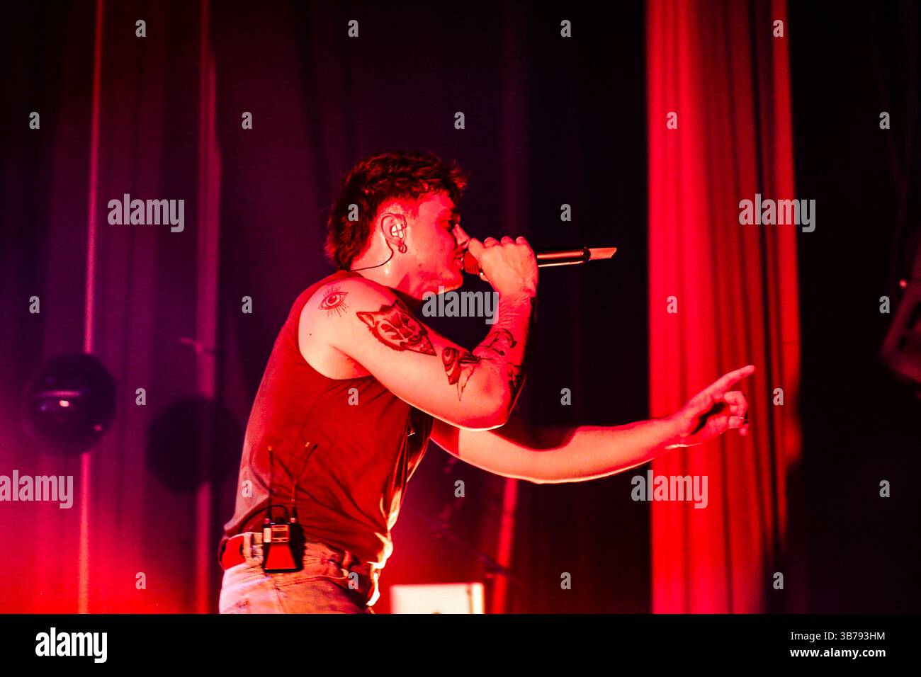The italian singer OLLY during the concert in Turin during the Music ...