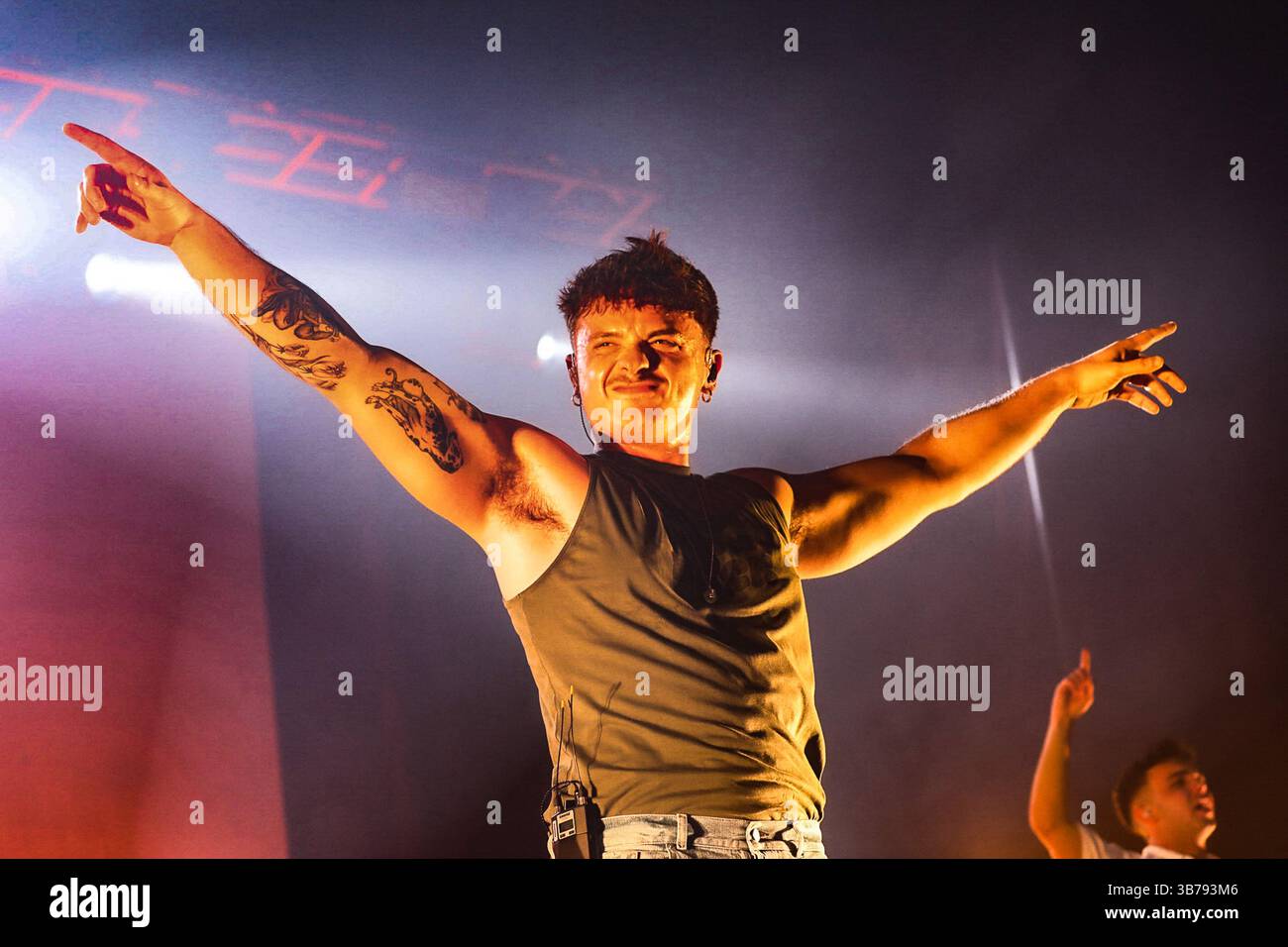 The italian singer OLLY during the concert in Turin during the Music ...