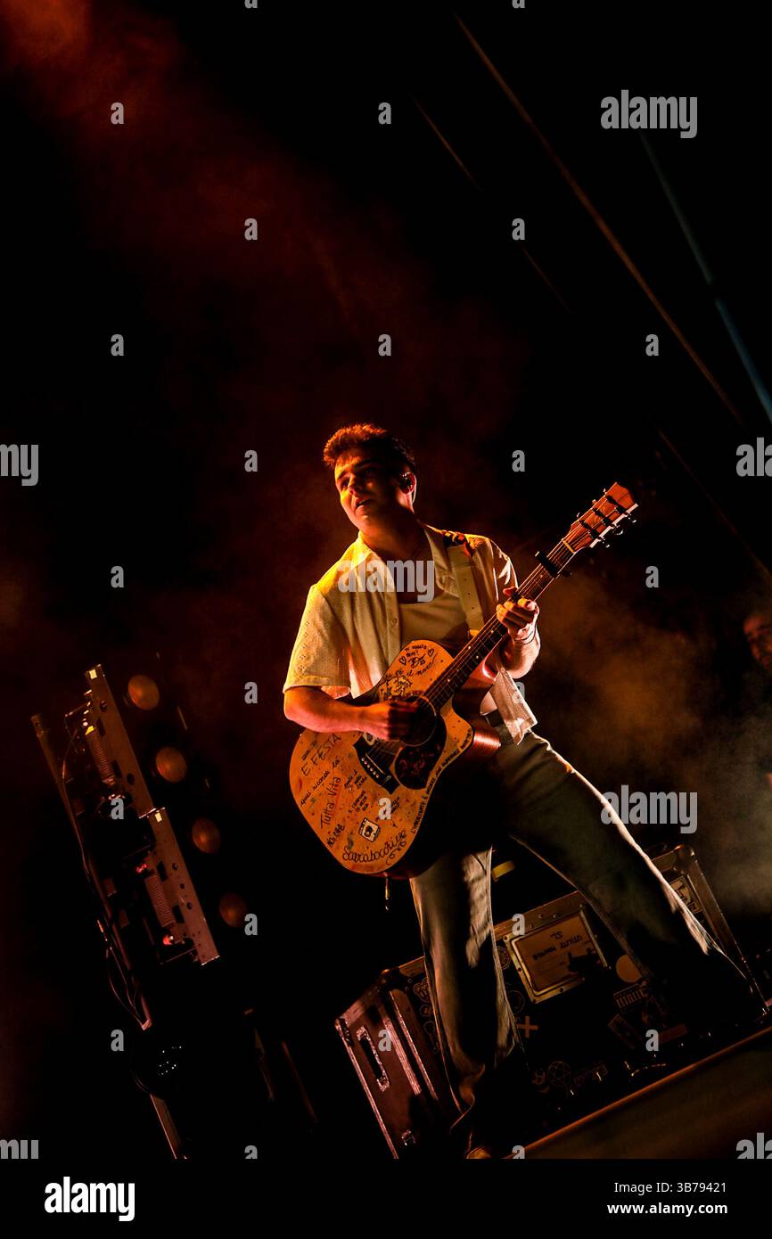 The italian singer OLLY during the concert in Turin during the Music ...
