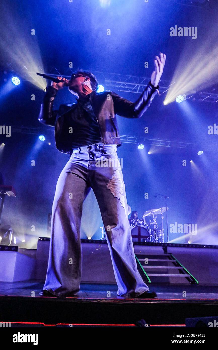 The italian singer OLLY during the concert in Turin during the Music ...