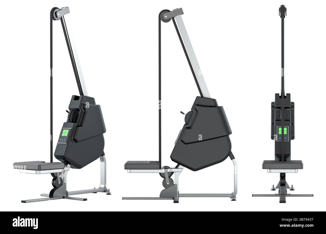 Rope Trainer Machines different front, side views. 3D rendering ...