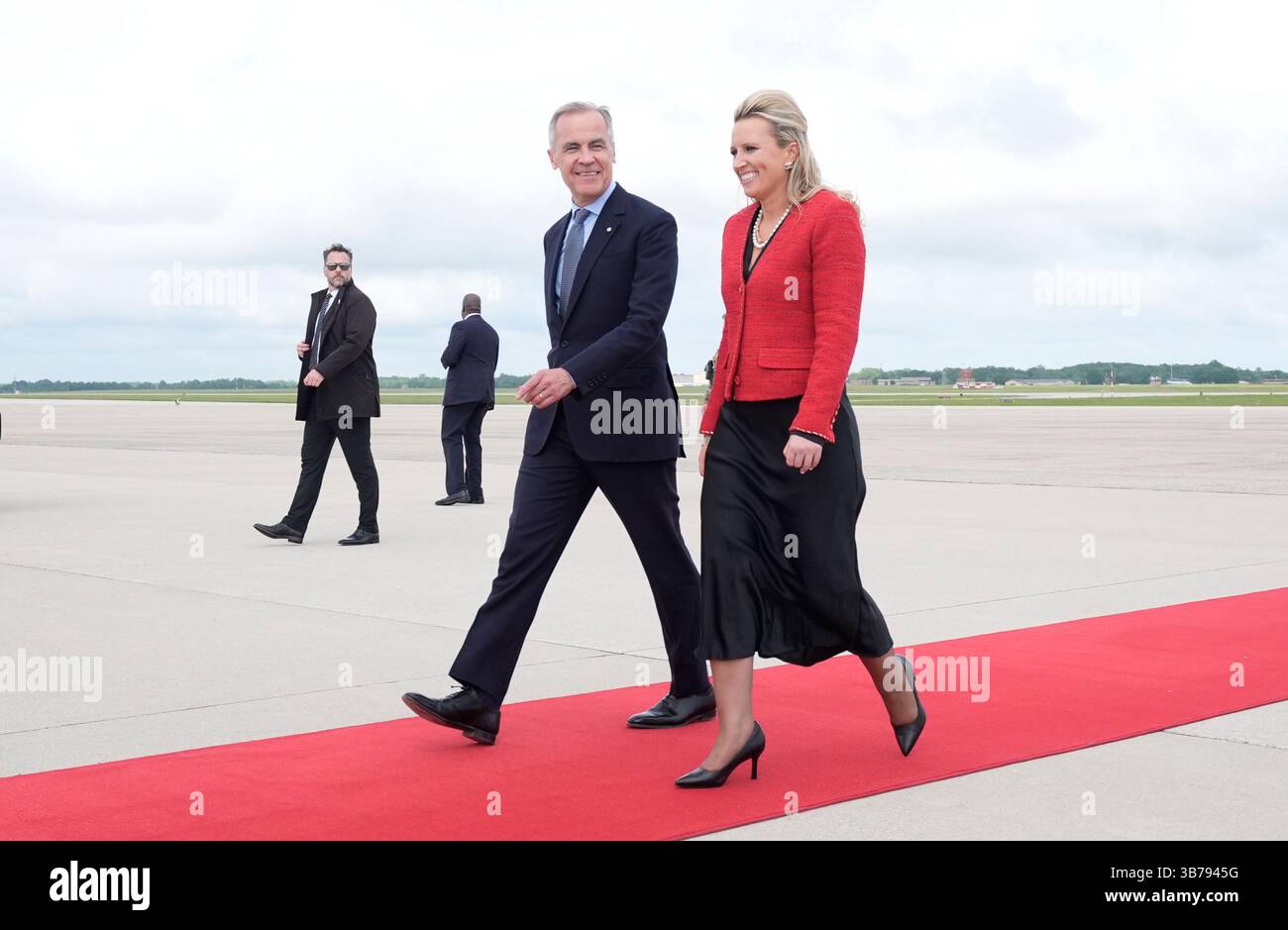 Prime Minister Mark Carney speaks with US Acting Chief of Protocol Abby ...