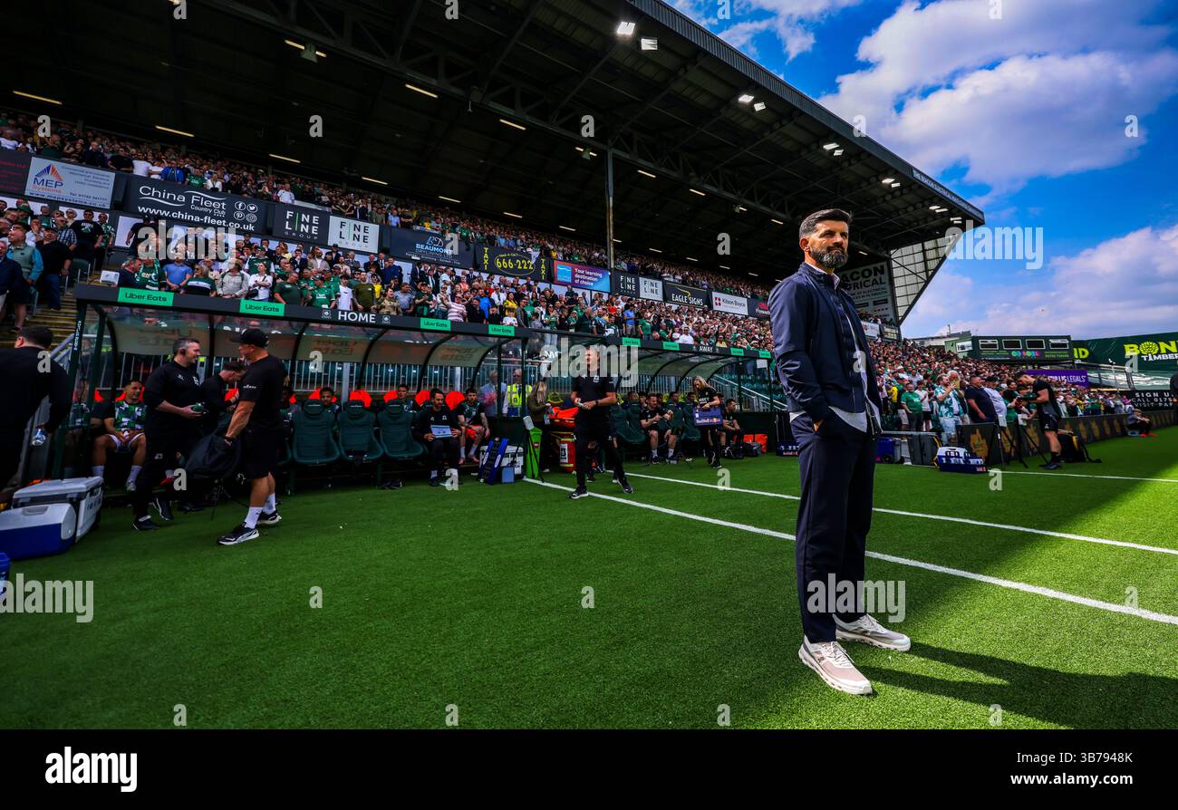 Plymouth Argyle manager Miron Muslic during the Sky Bet Championship ...