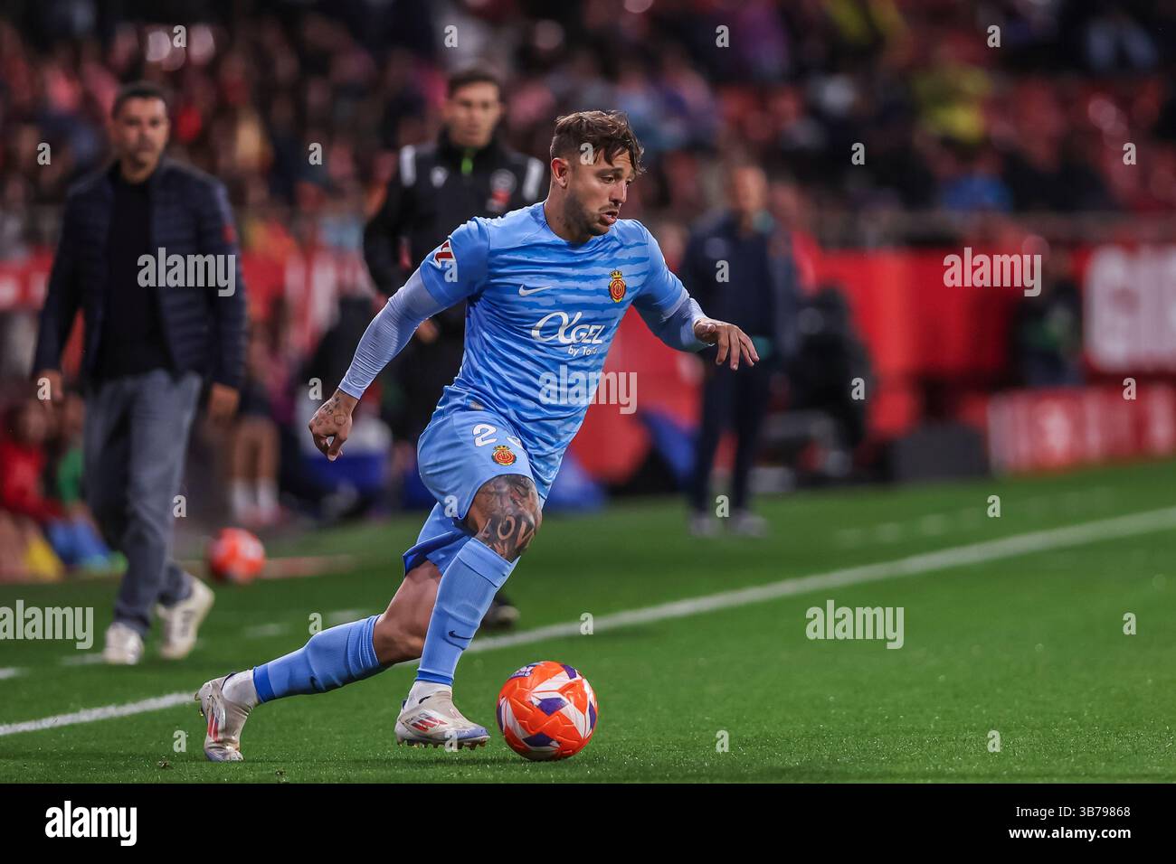 Pablo Maffeo of RCD Mallorca in action during the Spanish league, La ...