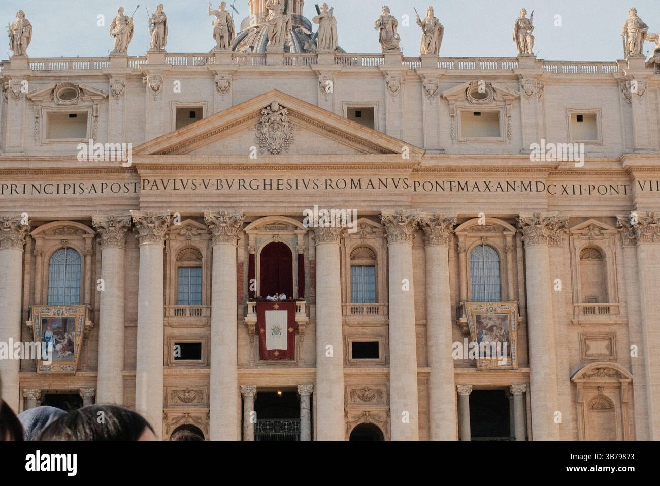 pope francisco urbi et orbi Close-up view of Saint Peters Basilica ...