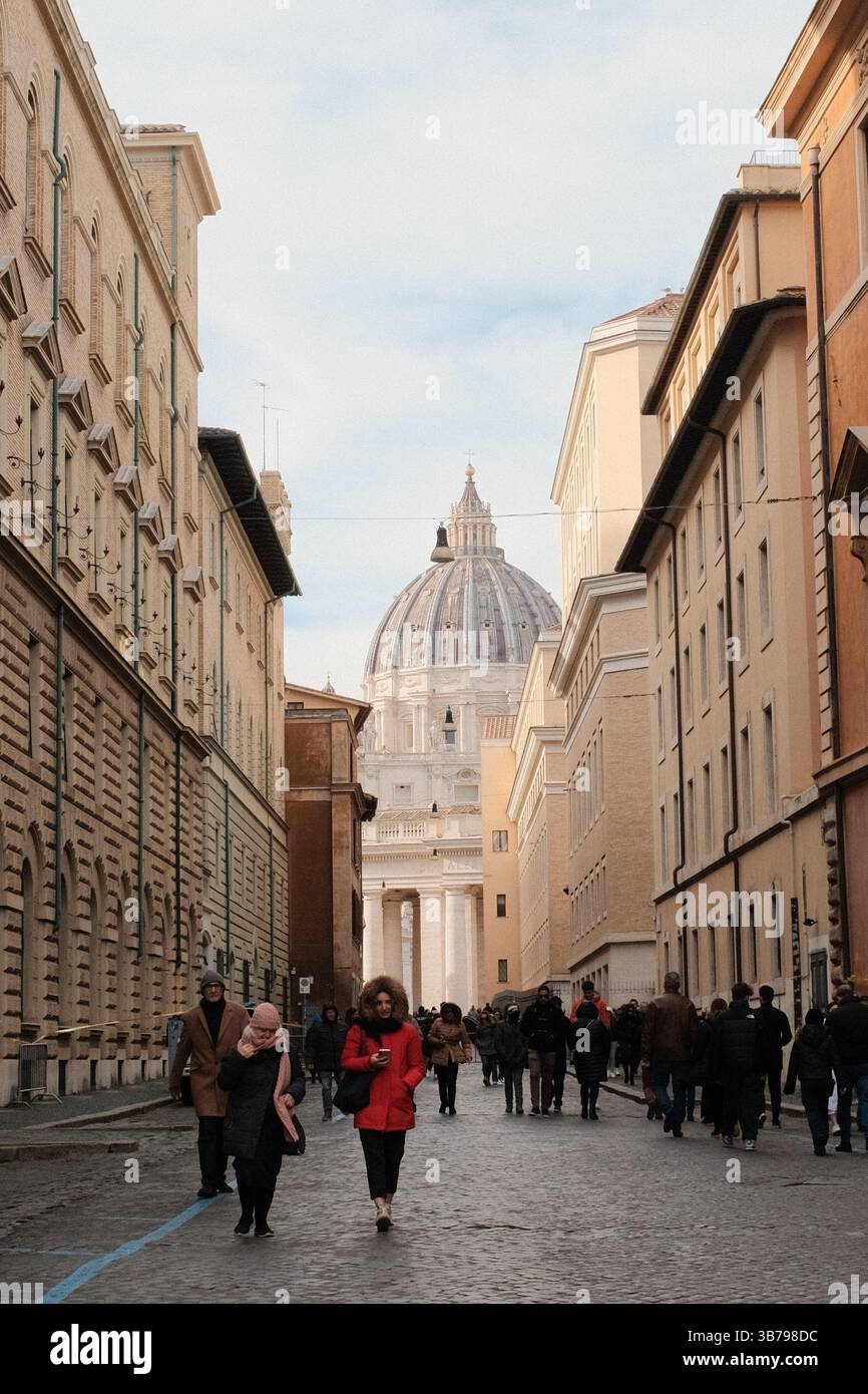 Security and police presence on street to st peters hi-res stock ...