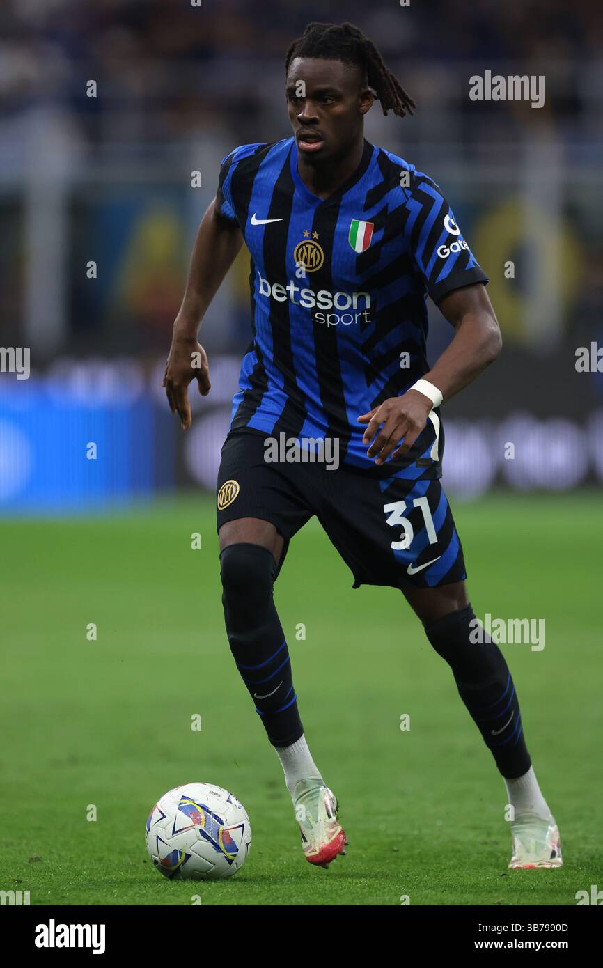 Milan, Italy. 3rd May, 2025. Yann Bisseck of FC Internazionale during ...