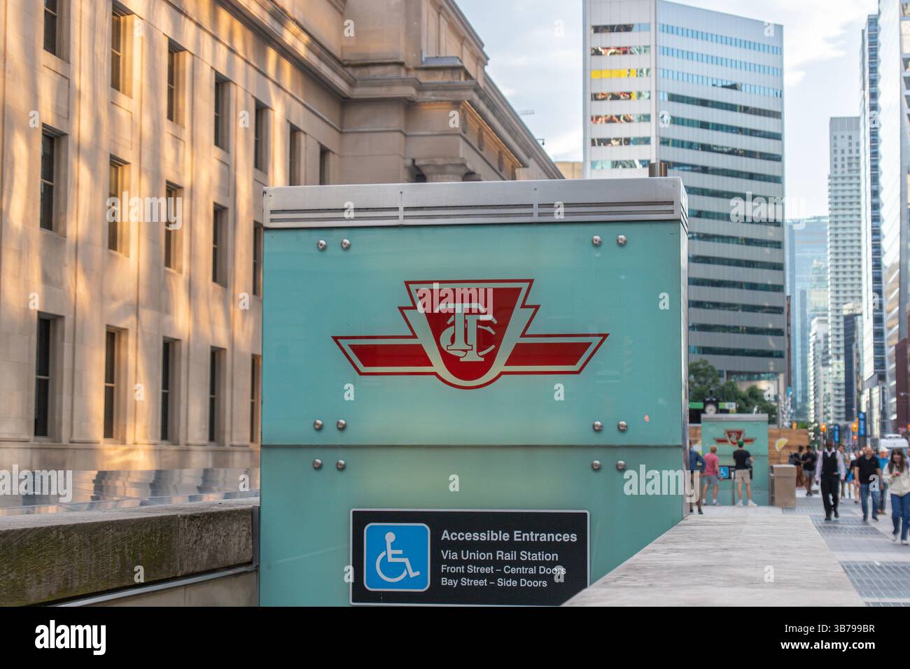 TTC (Toronto Transit Commission) subway entrance with accessibility ...