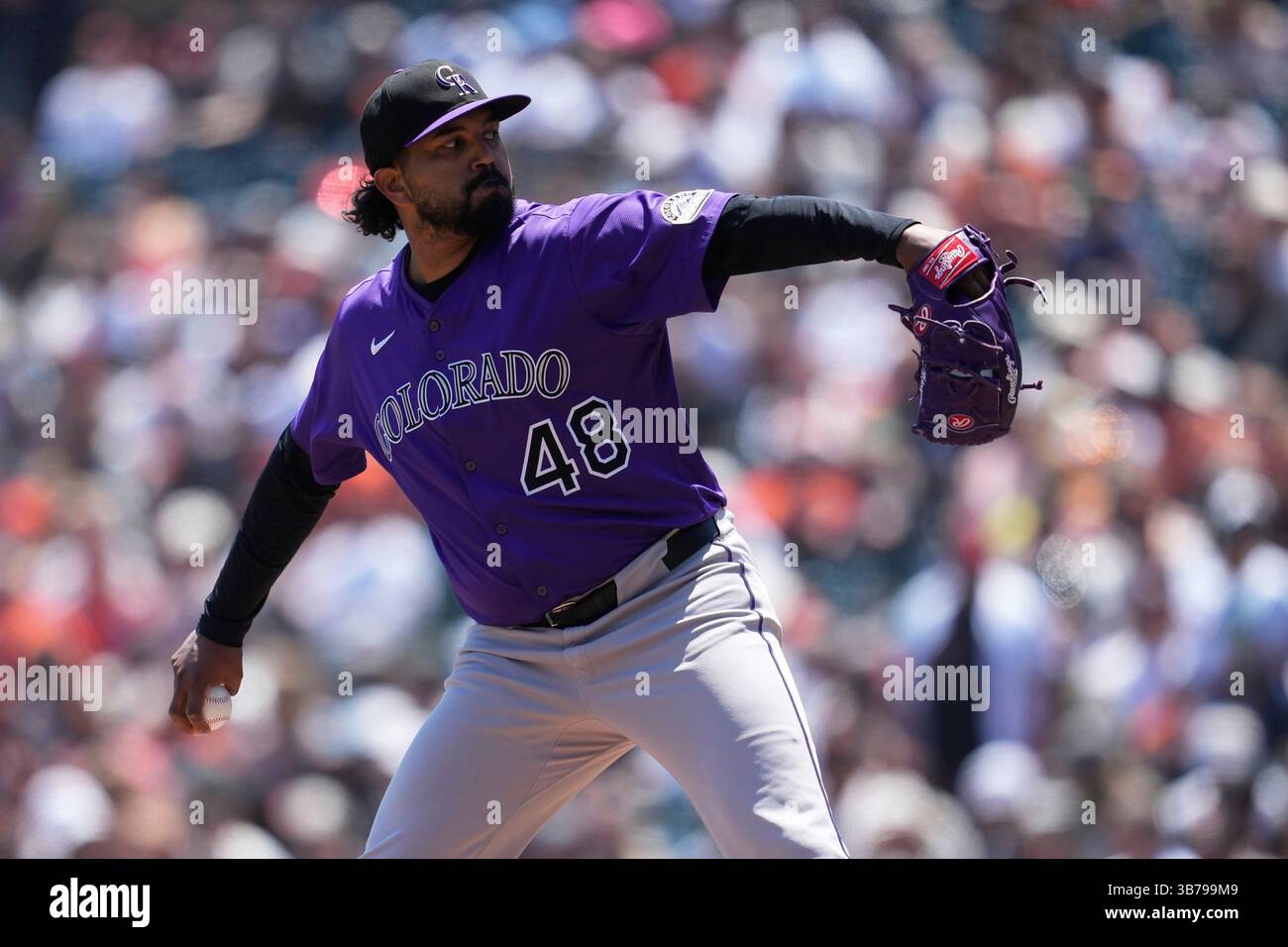 Colorado Rockies pitcher Germán Márquez during a baseball game against ...