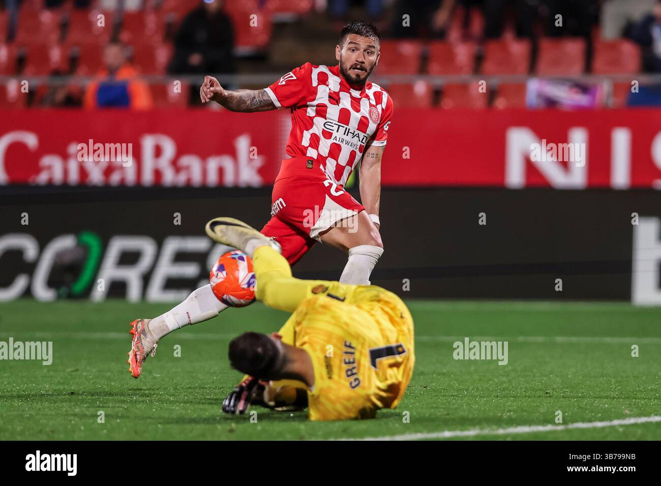 Cristian Portu of Girona FC in action during the Spanish league, La ...