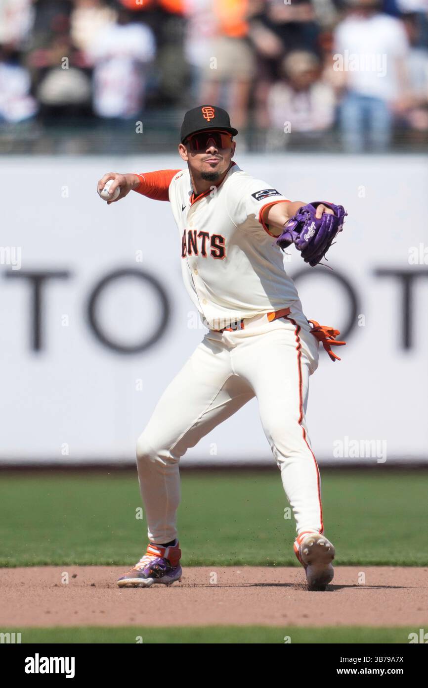 San Francisco Giants shortstop Willy Adames during a baseball game ...