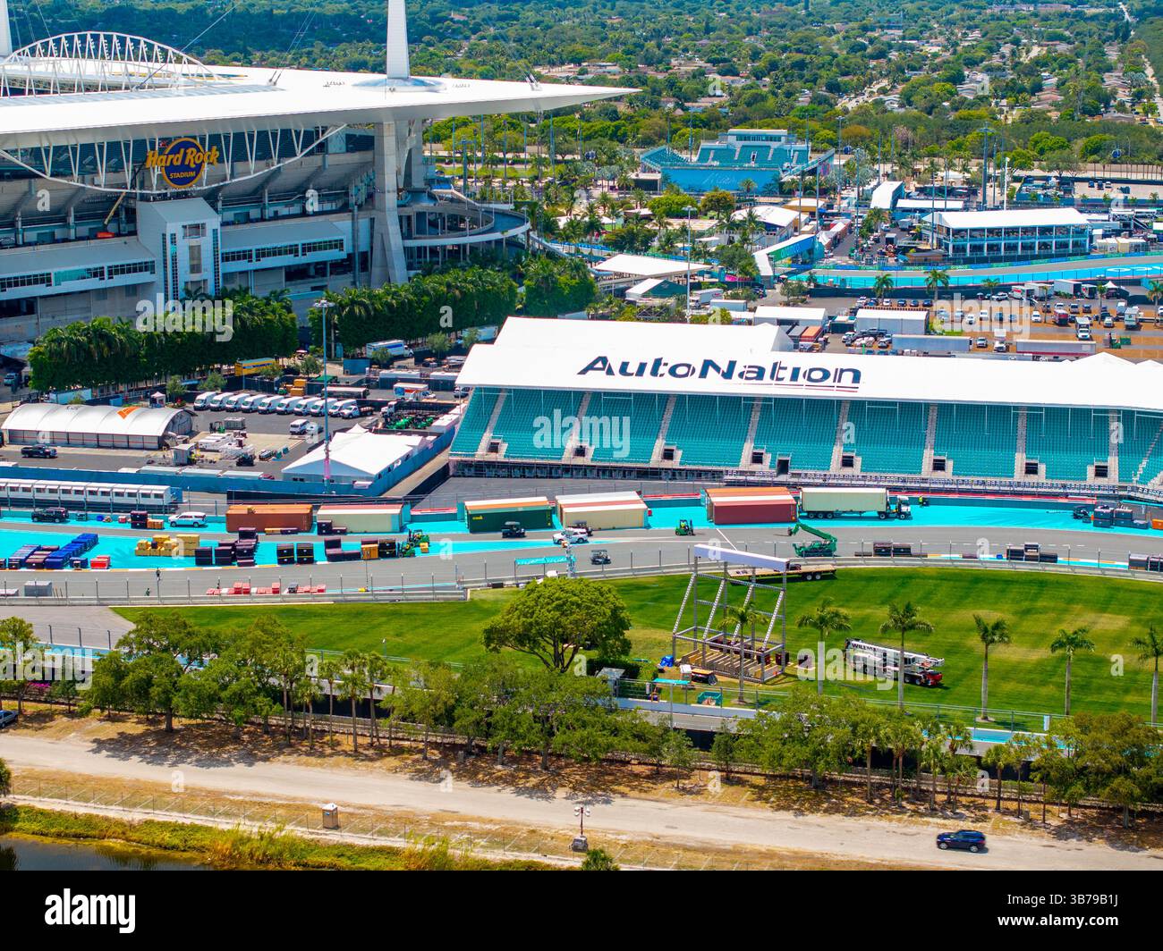Miami, FL ,USA - May 5, 2025: Stadium seating at the Miami Grand Prix ...