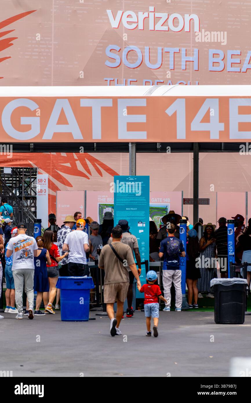 Miami, FL, USA - May 2, 2025: Miami Gard Rock Stadium Gate 14 entrance ...