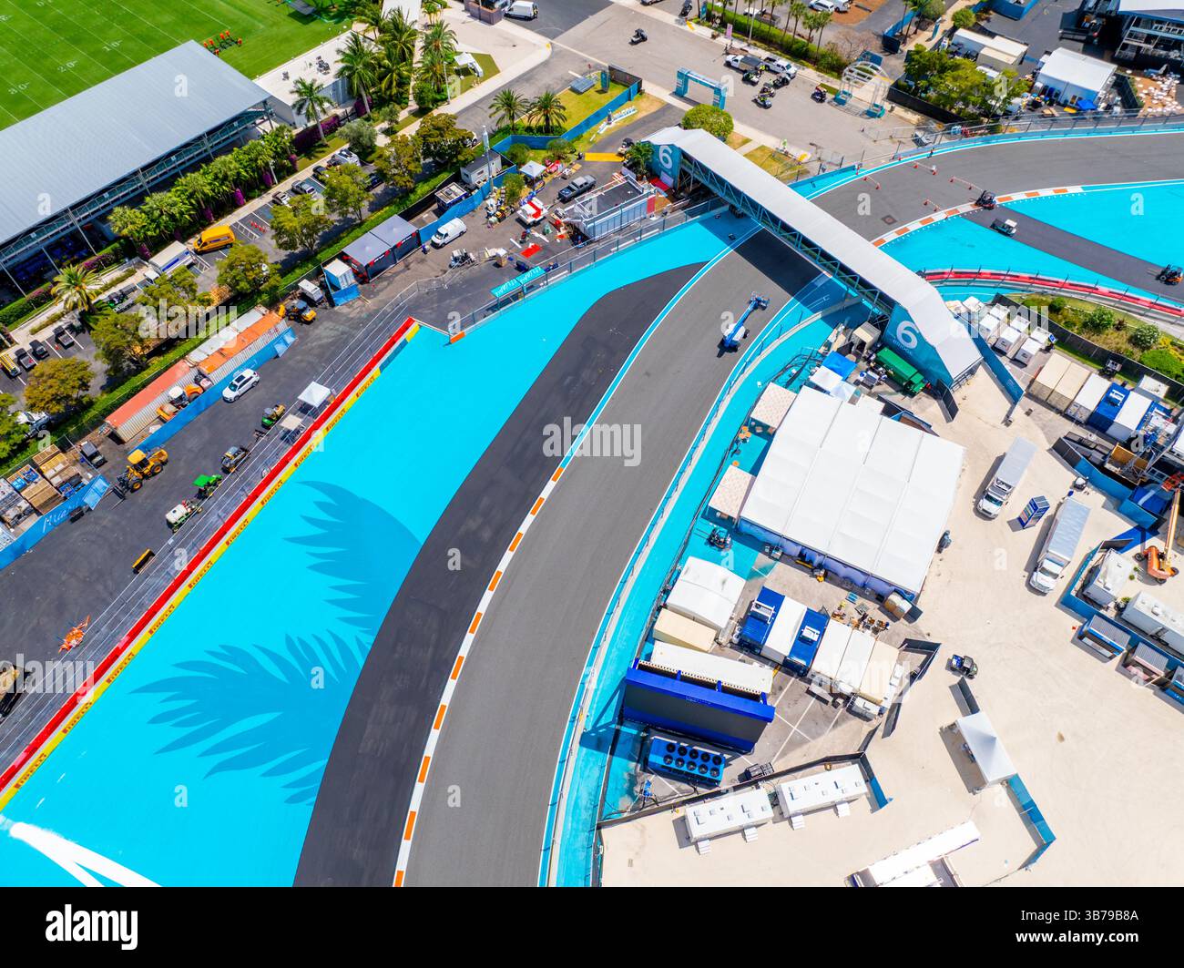 Miami, FL ,USA - May 5, 2025: Aerial photography of Miami Grand Prix ...