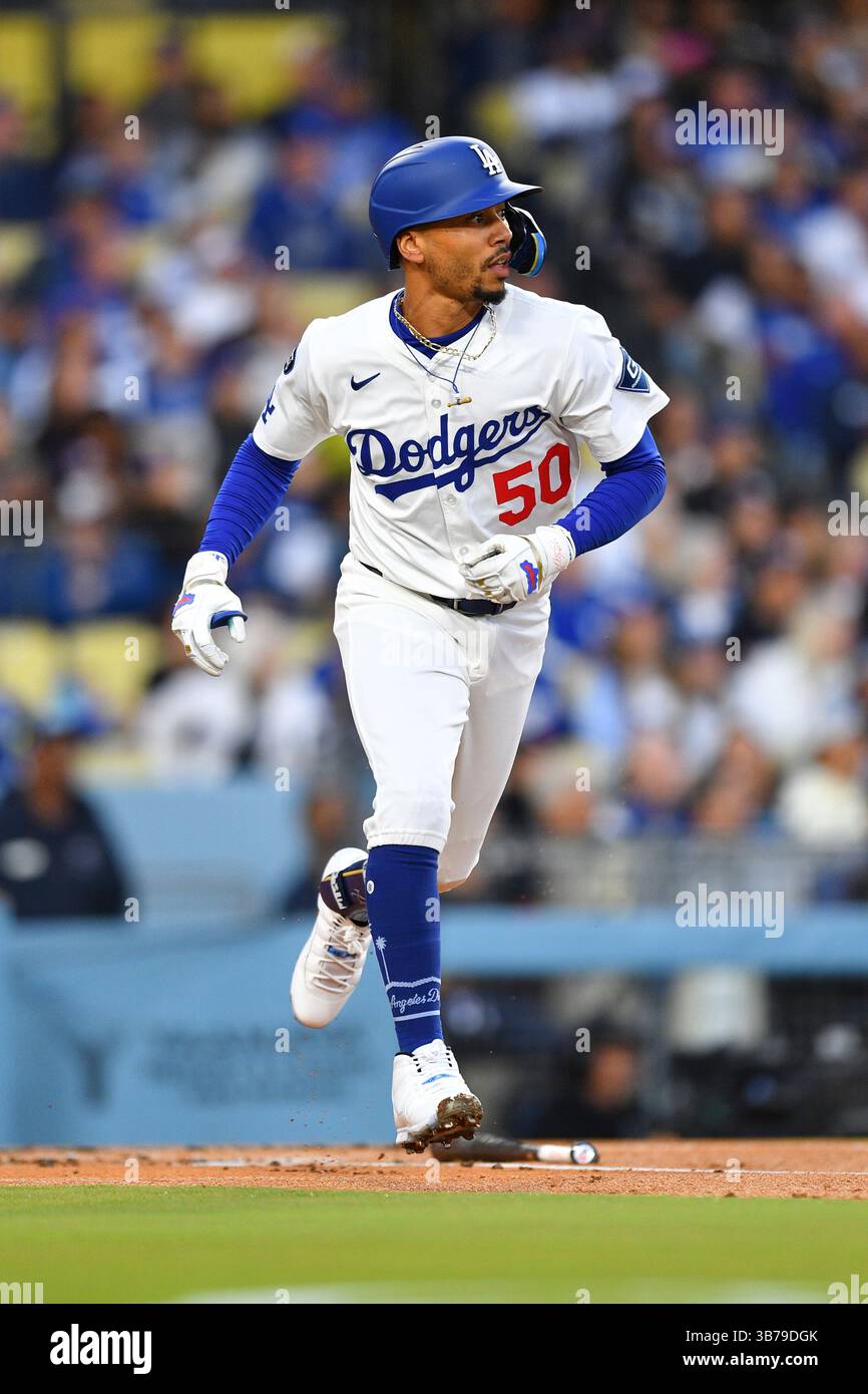 LOS ANGELES, CA - APRIL 28: Los Angeles Dodgers shortstop Mookie Betts ...