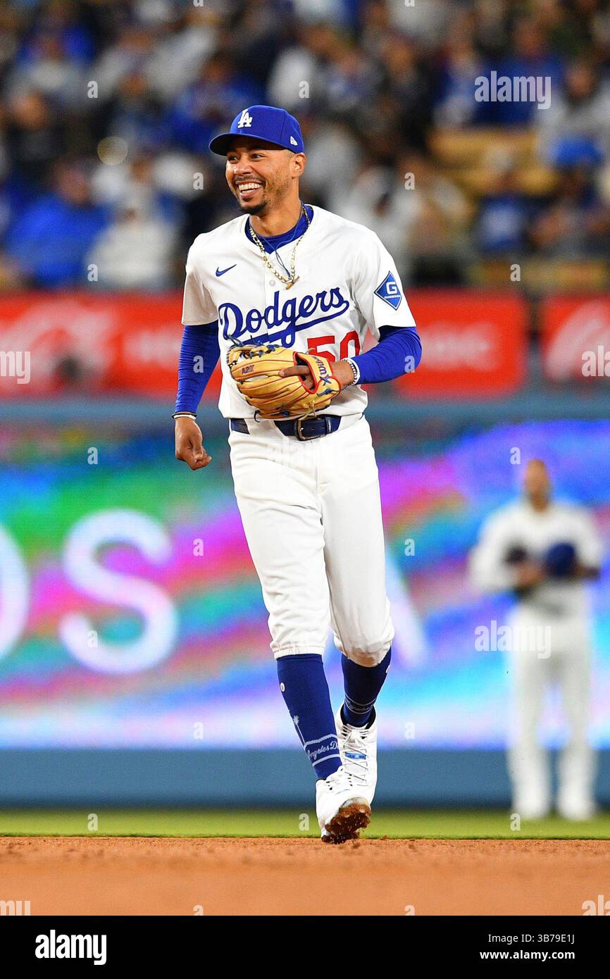 LOS ANGELES, CA - APRIL 28: Los Angeles Dodgers shortstop Mookie Betts ...