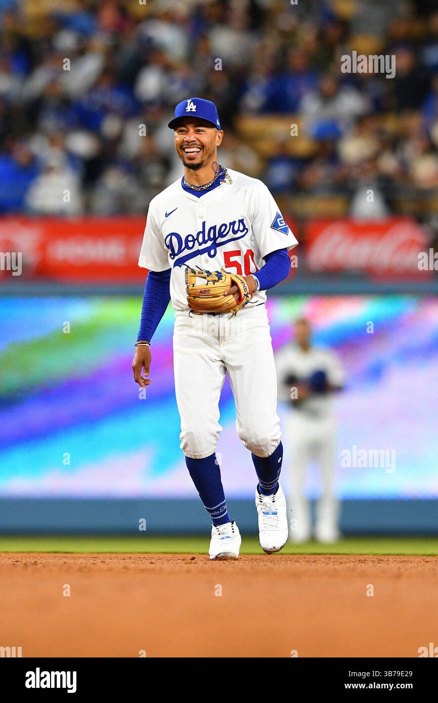 LOS ANGELES, CA - APRIL 28: Los Angeles Dodgers shortstop Mookie Betts ...