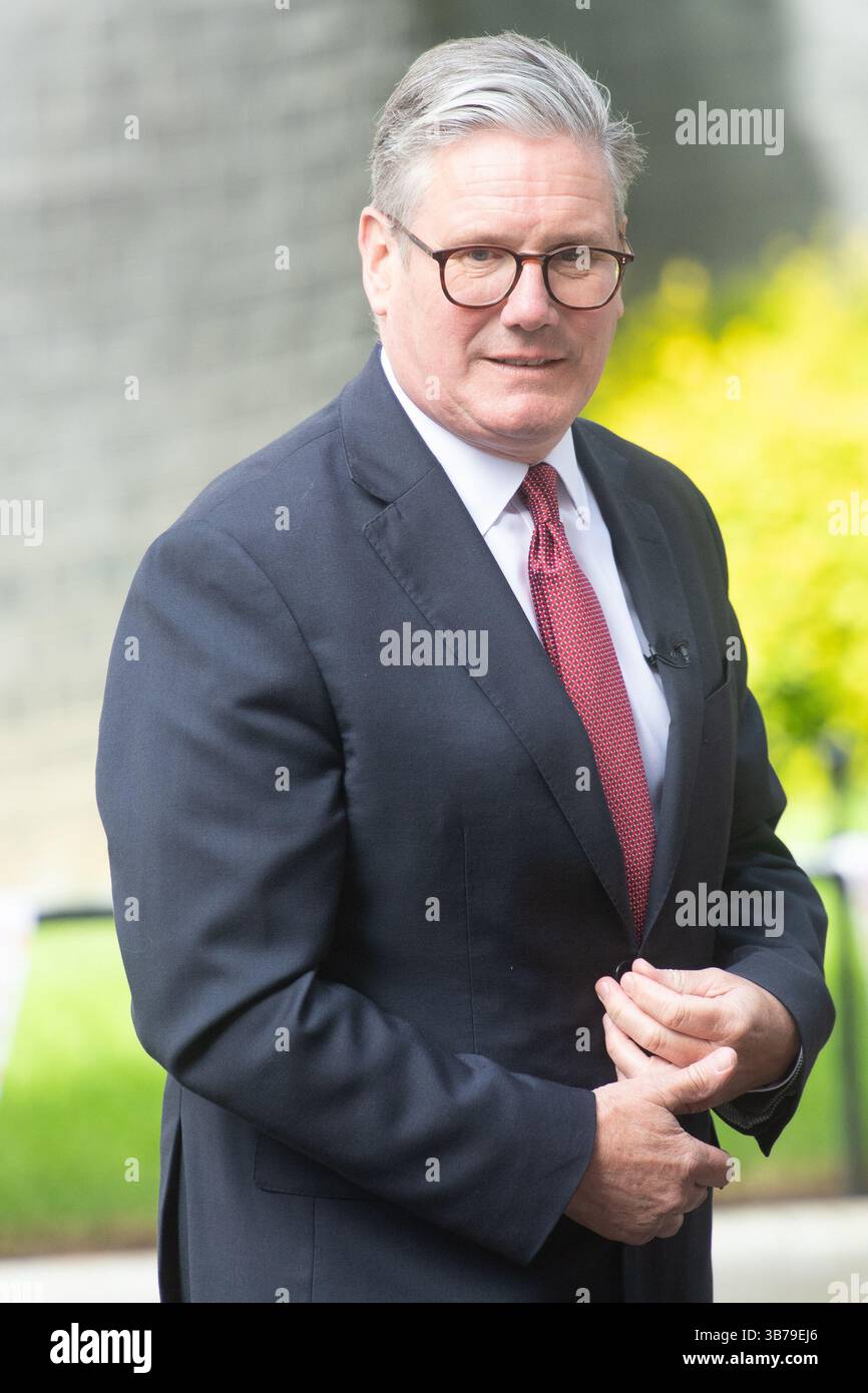 London, UK. 05 May 2025. Pictured: British Prime Minister Sir Keir Starmer attends a VE Day 80th ...