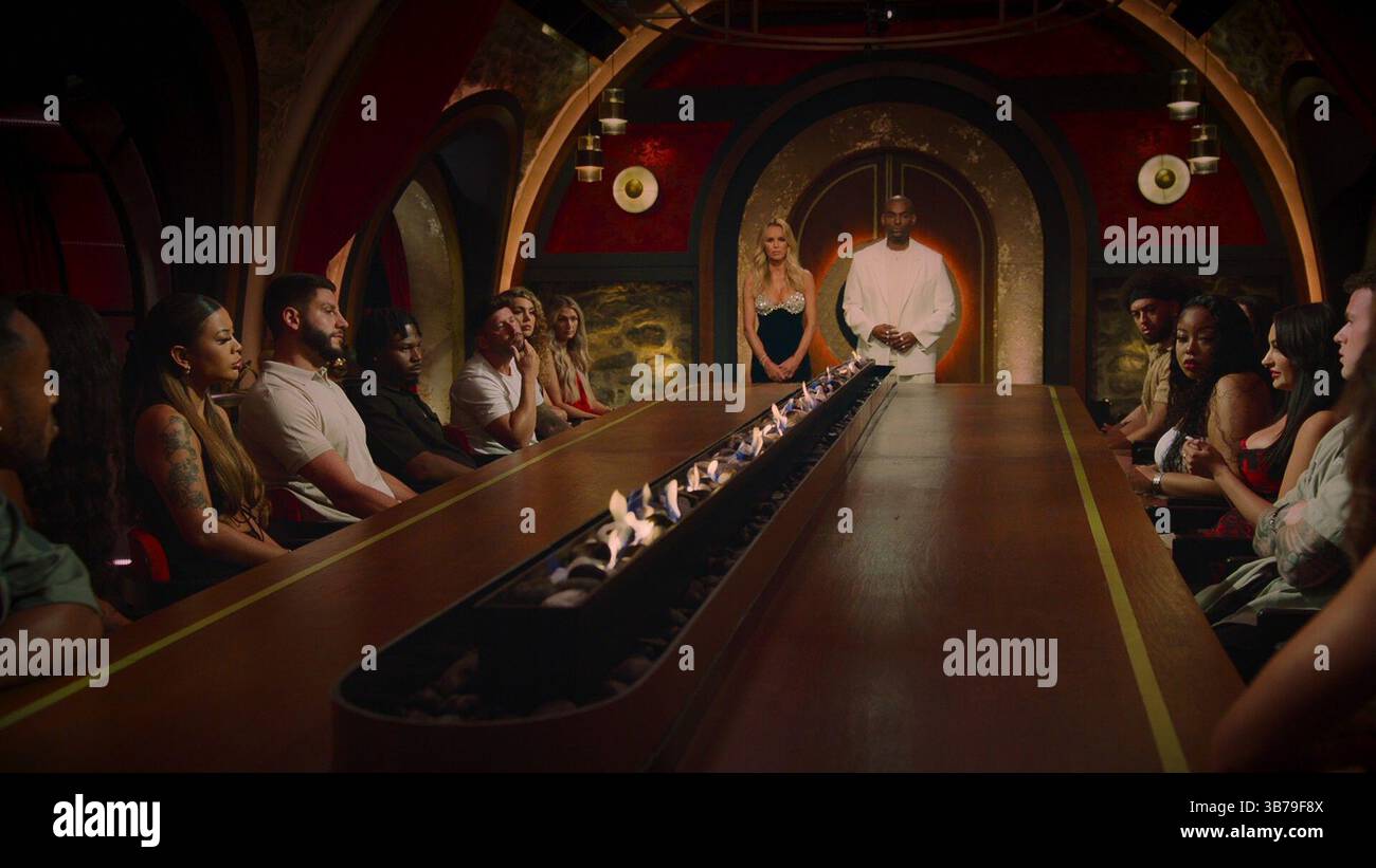 CHEAT: UNFINISHED BUSINESS, back from left: host Amanda Holden ...