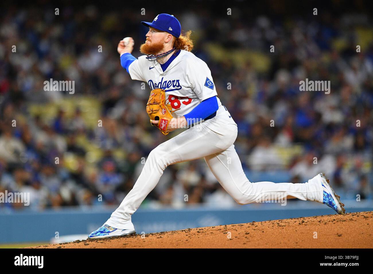 LOS ANGELES, CA - APRIL 28: Los Angeles Dodgers pitcher Dustin May (85 ...