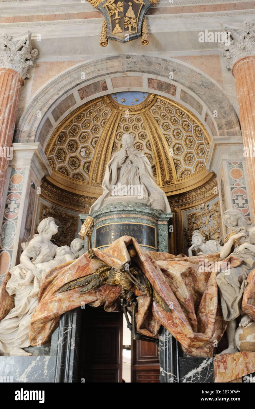 Monument to Pope Alexander VII by Gian Lorenzo Bernini in Saint Peters ...