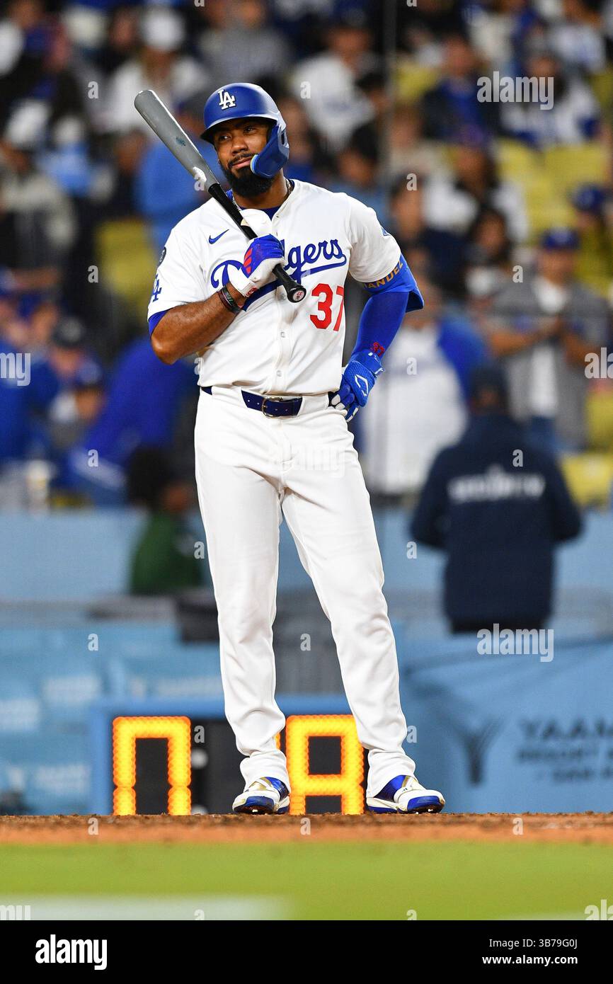 LOS ANGELES, CA - APRIL 28: Los Angeles Dodgers outfielder Teoscar ...