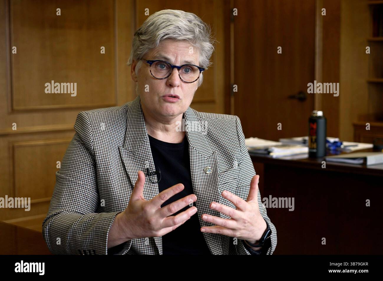 FILE - Hennepin County Attorney Mary Moriarty explains her progressive ...