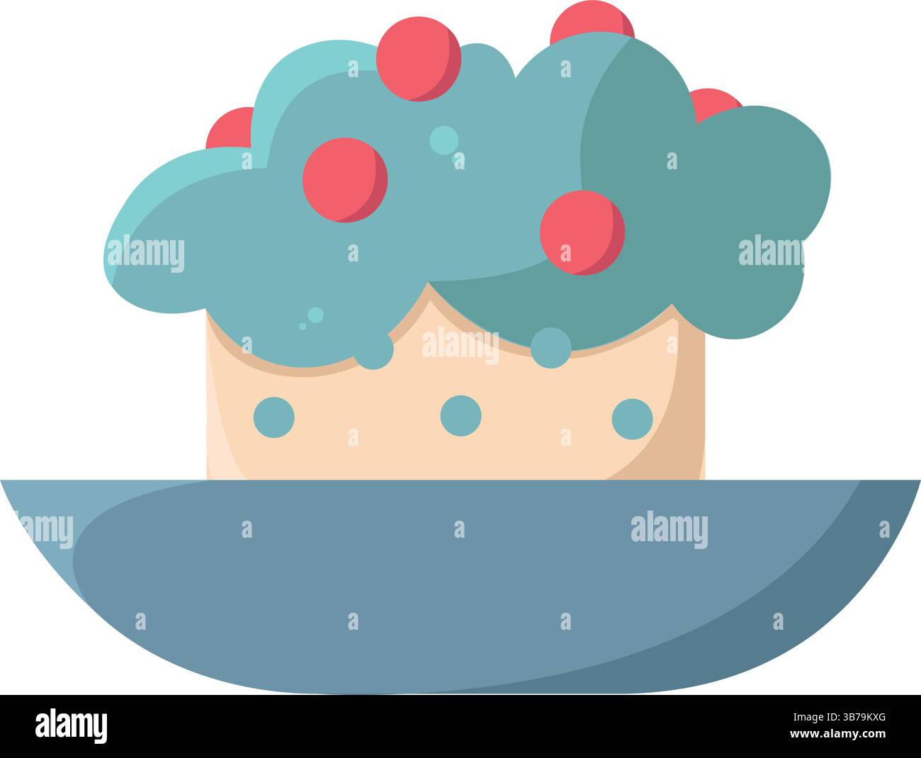 Blue frosting colorful sprinkles Stock Vector Images - Alamy