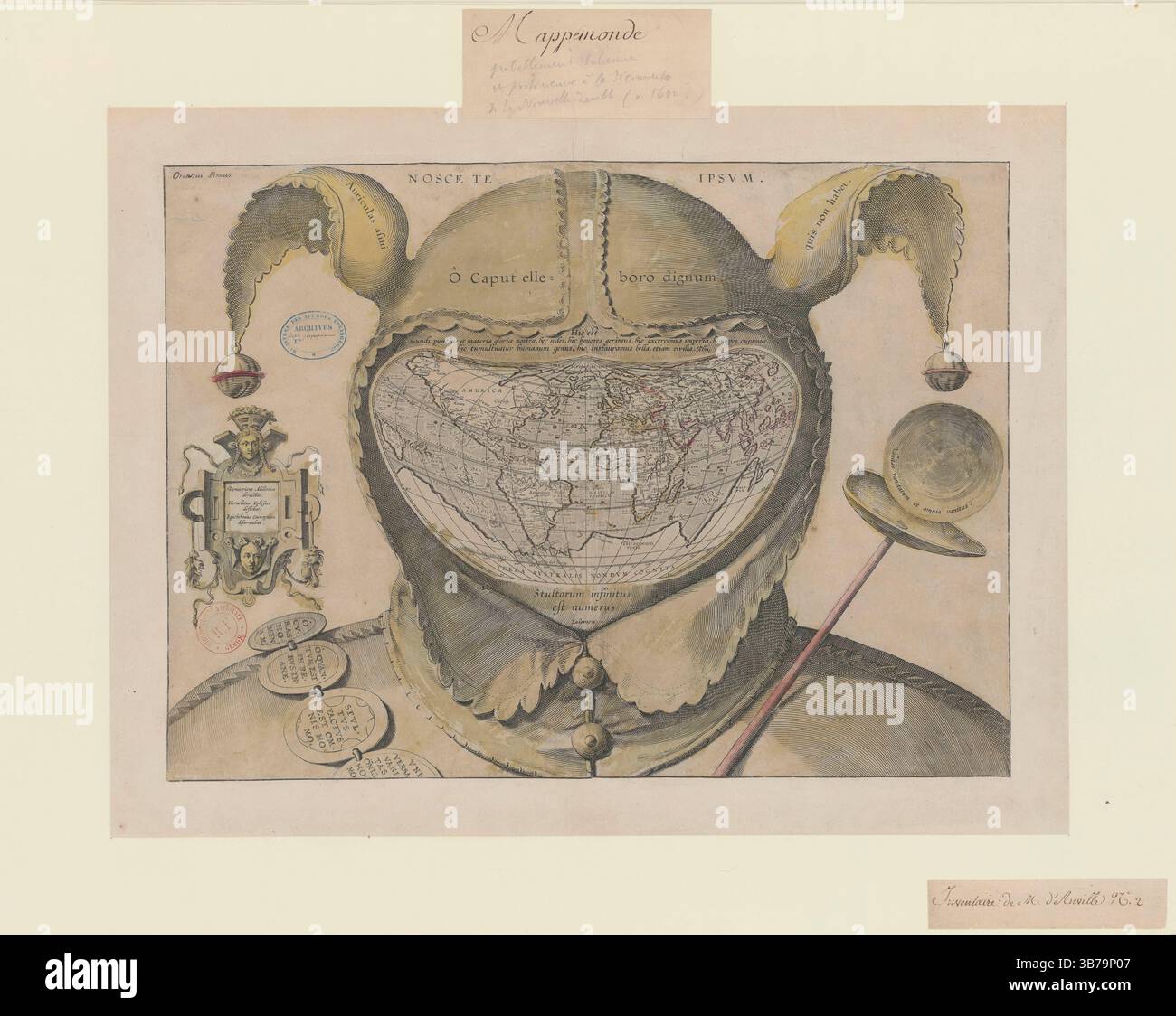 Fool's cap world map hi-res stock photography and images - Alamy