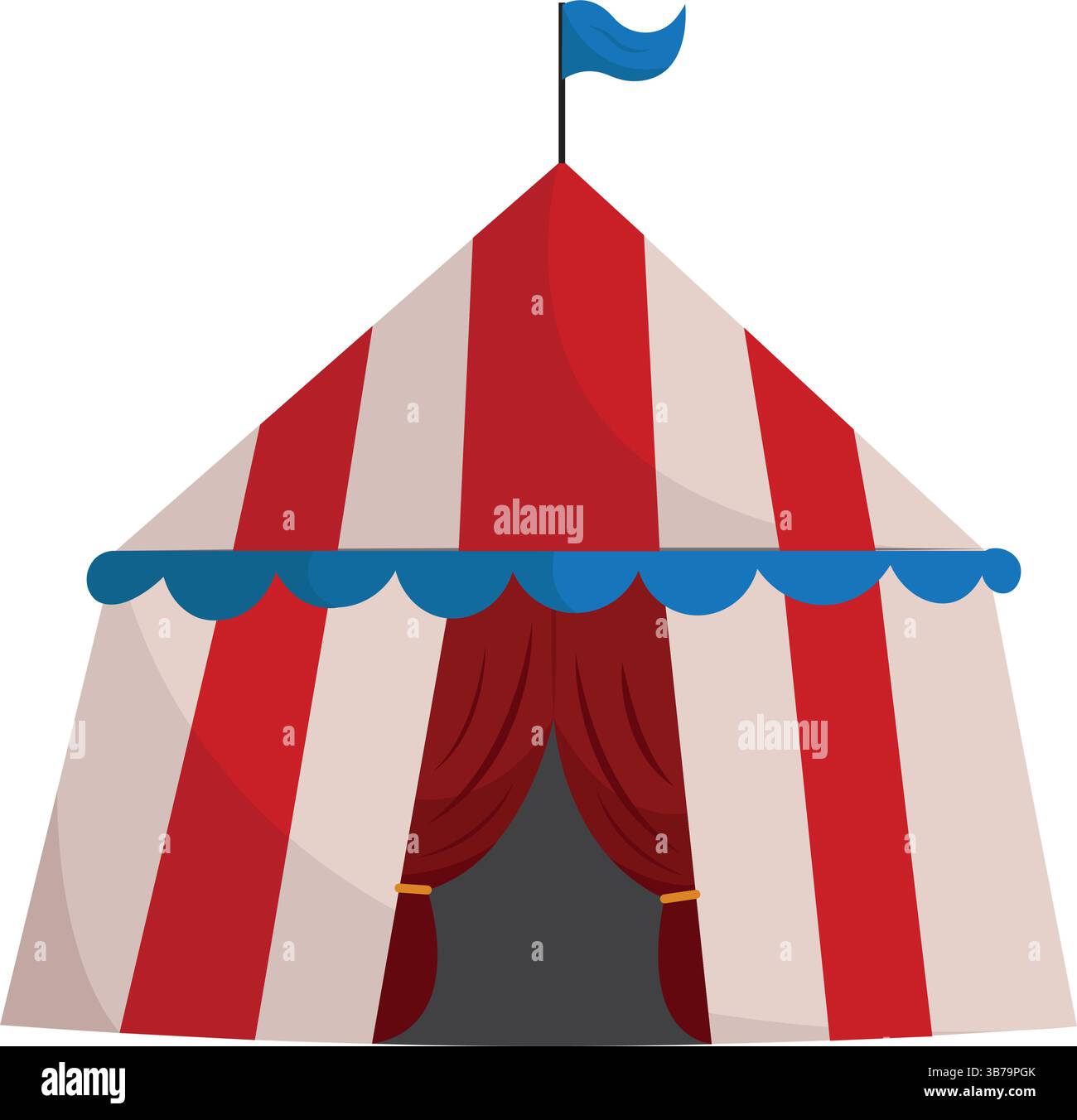 Red and white circus tent. Vector illustration Stock Vector Image & Art ...