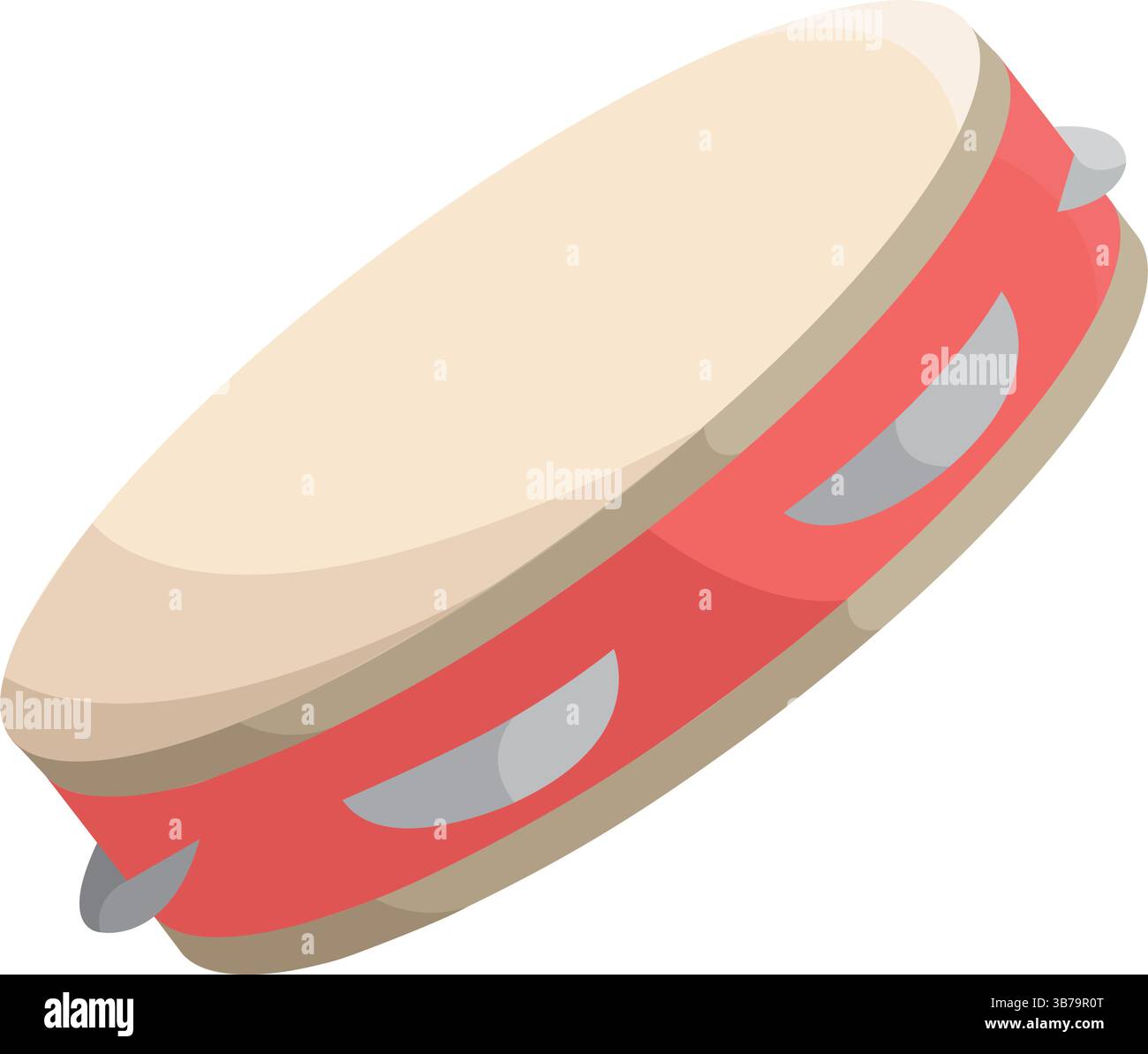 Classic red tambourine shape. Vector illustration Stock Vector Image ...