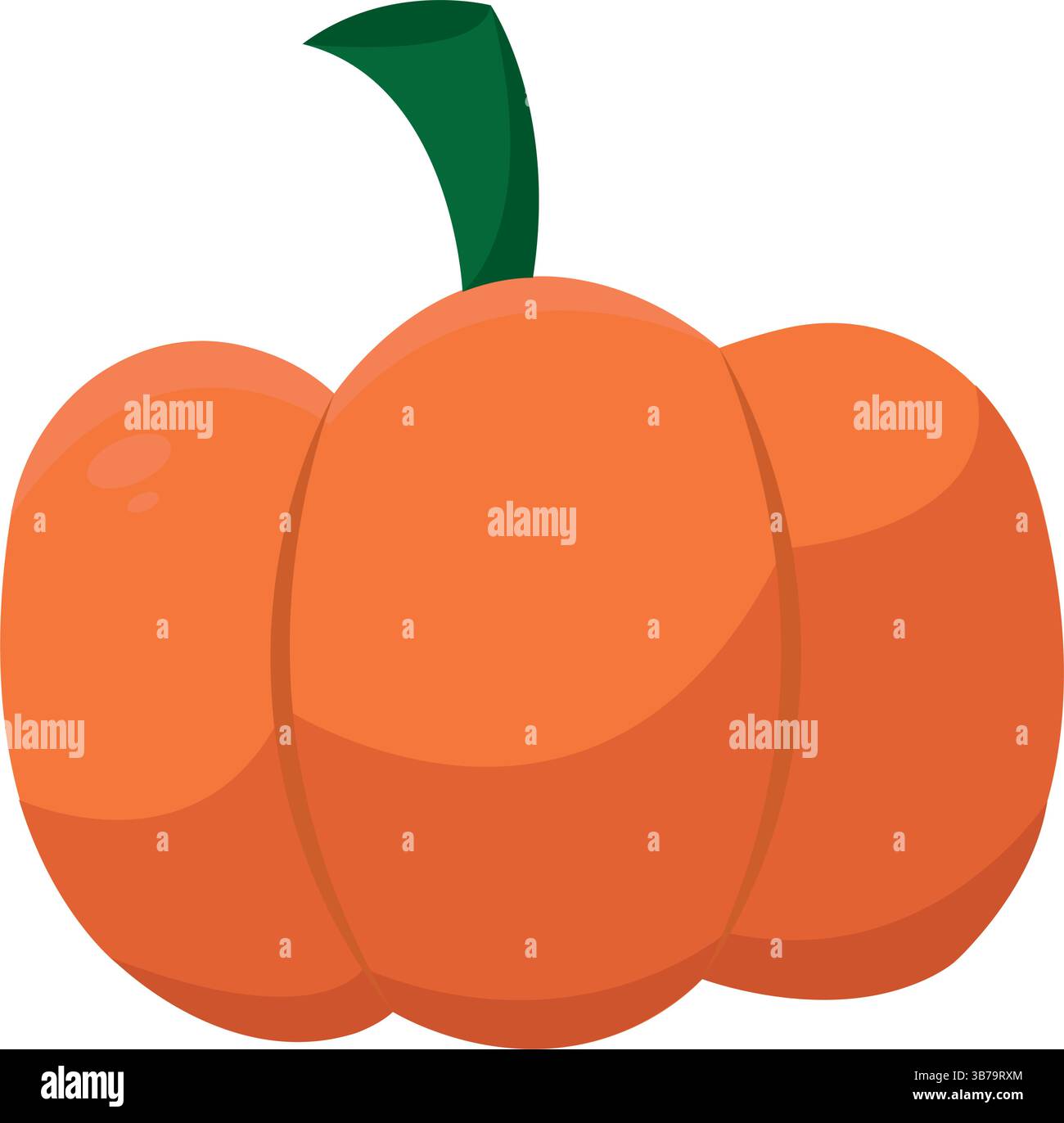 Pumpkin with curved stem. Vector illustration Stock Vector Image & Art ...