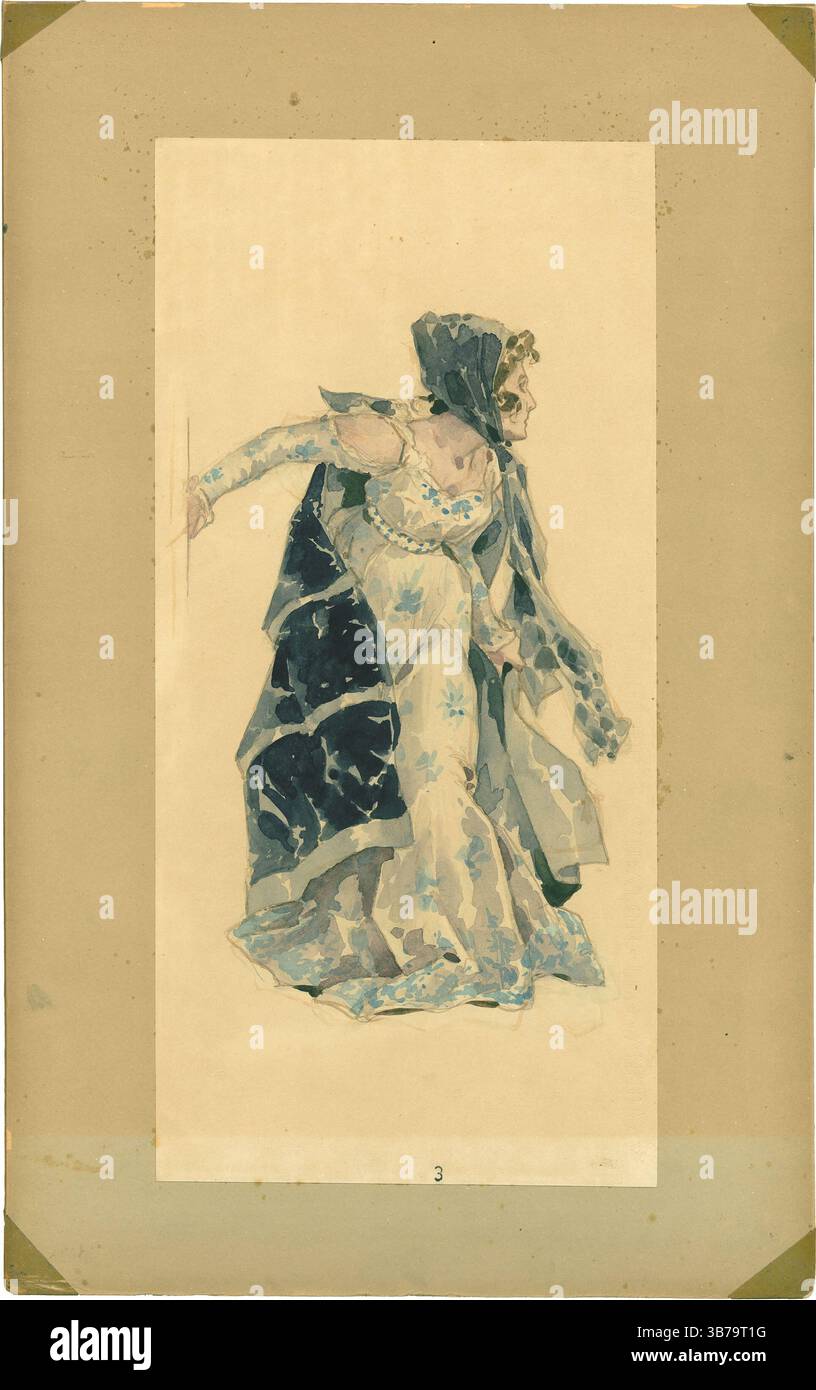 Costume design for the opera Tosca by Giacomo Puccini. Museum: Teatro ...