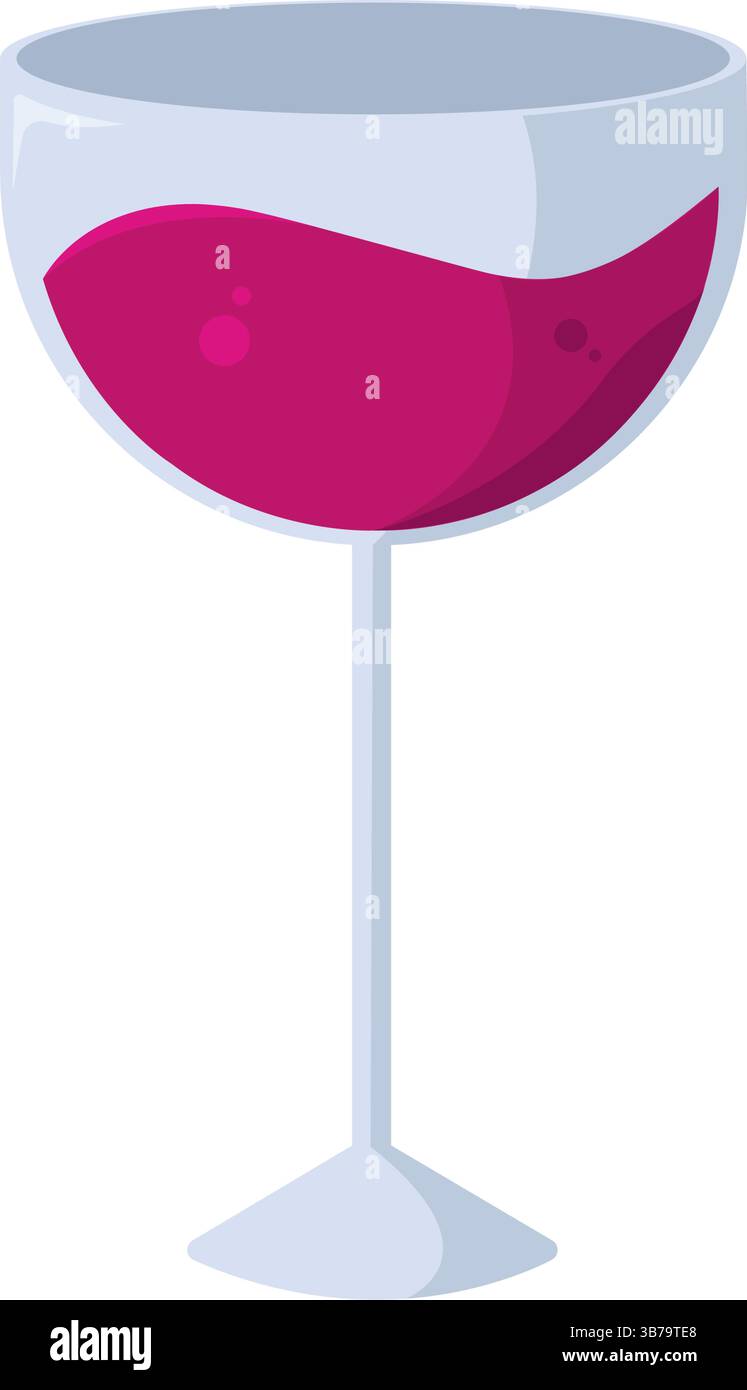 Short wine glass filled. Vector illustration Stock Vector Image & Art ...