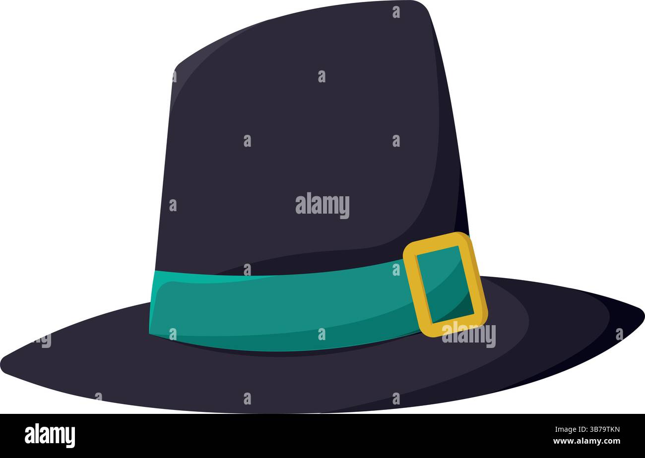 Pilgrim hat side angle. Vector illustration Stock Vector Image & Art ...