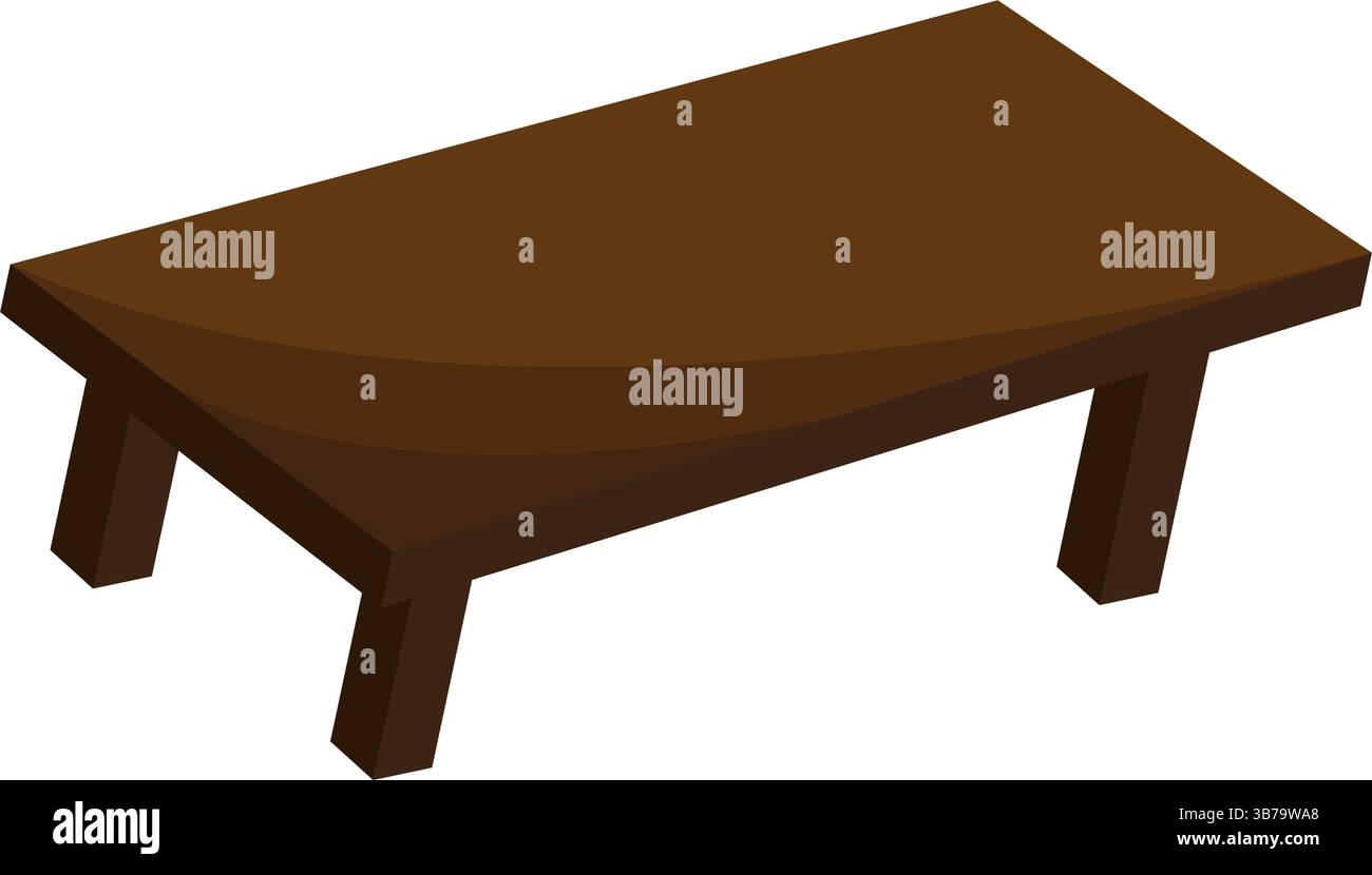 Brown wooden table. Vector illustration Stock Vector Image & Art - Alamy