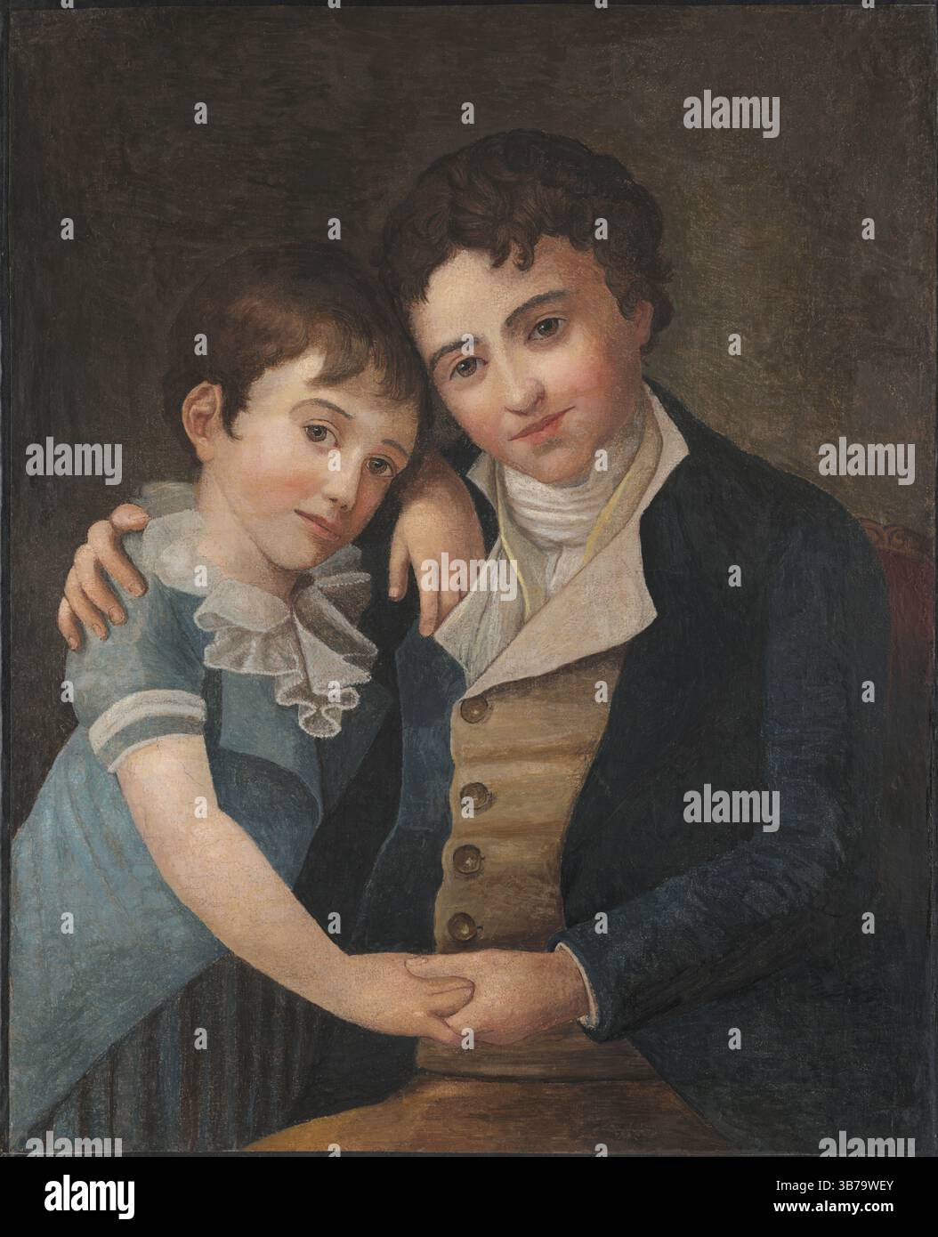Children's double portrait: Franz Xaver Wolfgang Mozart (1791-1844) and ...